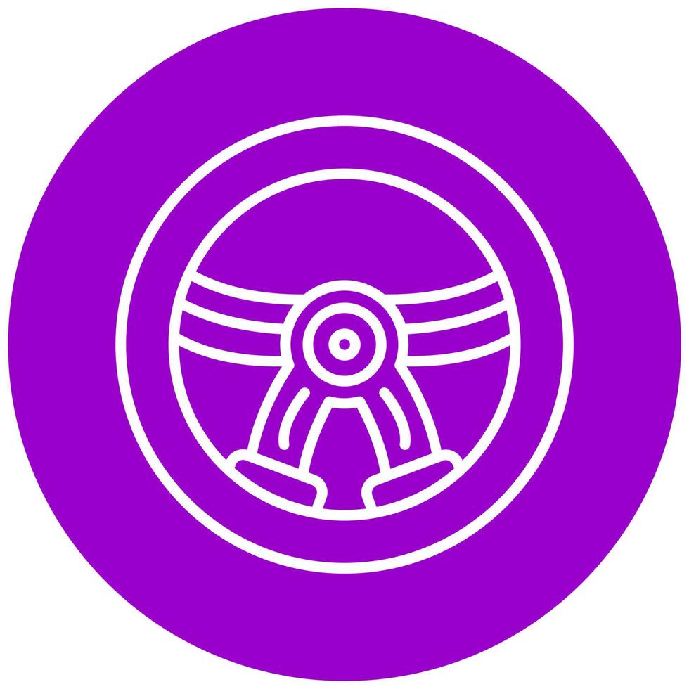Steering Wheel Vector Icon Style 22042731 Vector Art at Vecteezy