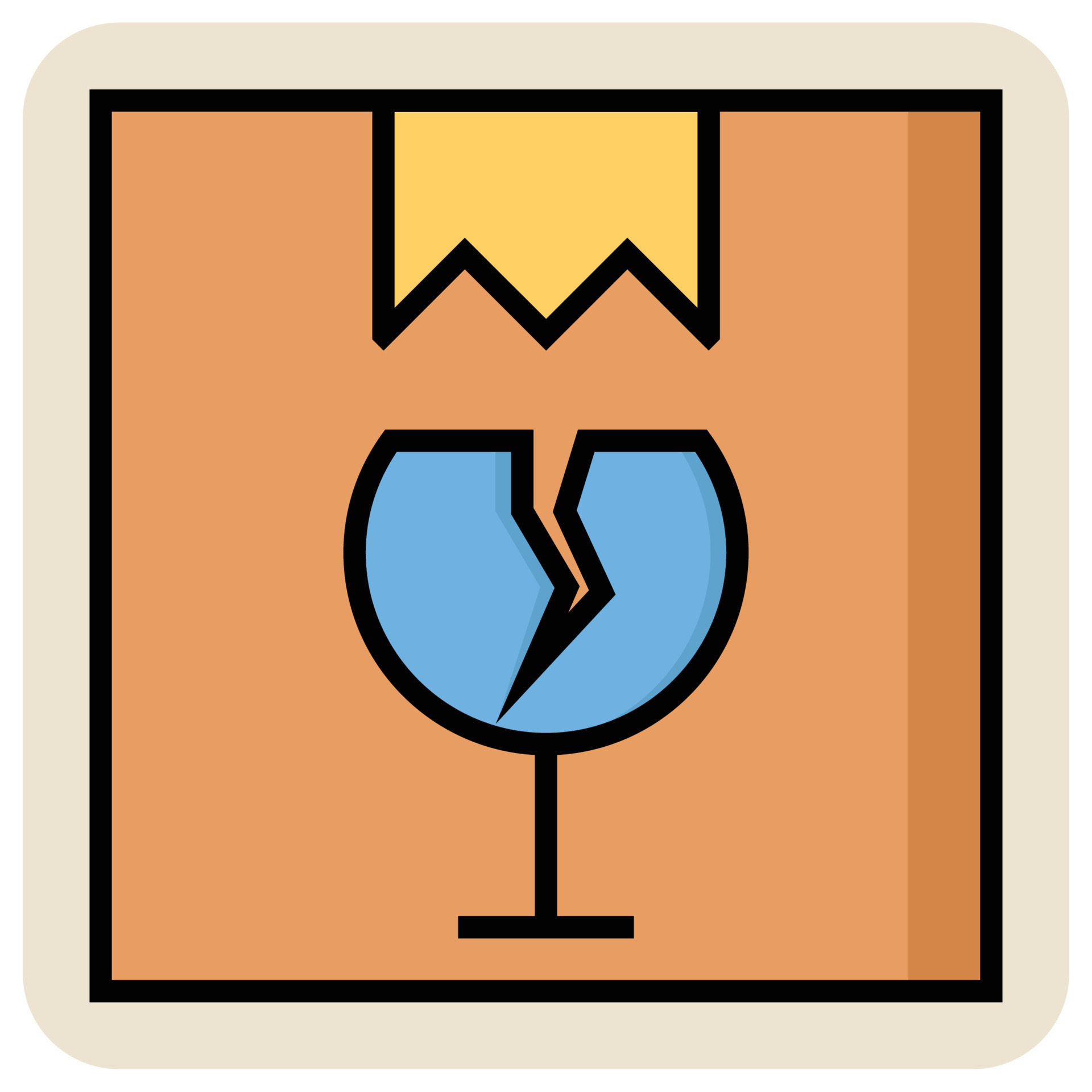 Filled color outline icon for Crack parcel. 22043509 Vector Art at Vecteezy Filled color outline icon for Crack parcel. 22043509 Vector Art at Vecteezy