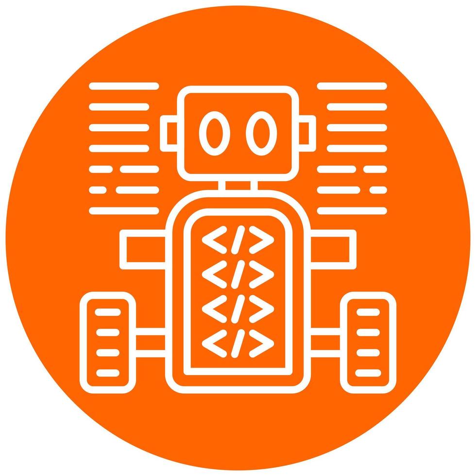 Programmed Robot Vector Icon Style 22047413 Vector Art at Vecteezy