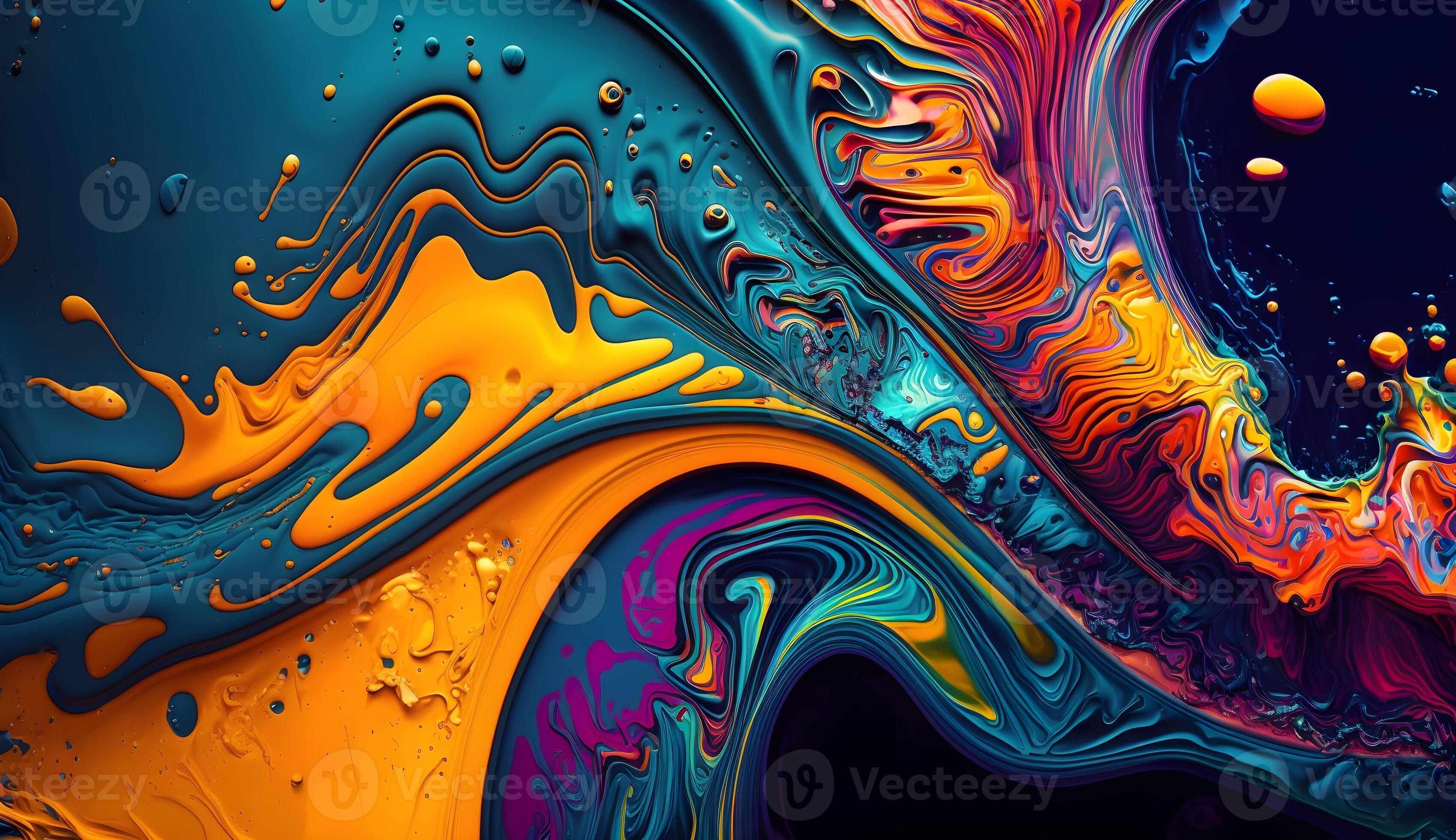 Close-up background image of ink, paint, marble colorful image. High ... Close-up background image of ink, paint, marble colorful image. High ...