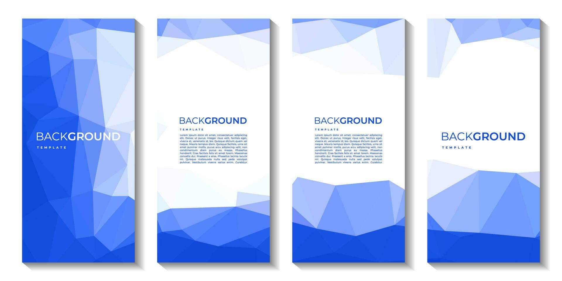 a set of brochure with colorful blue background. lowpoly design. vector illustration. 22049362 ...