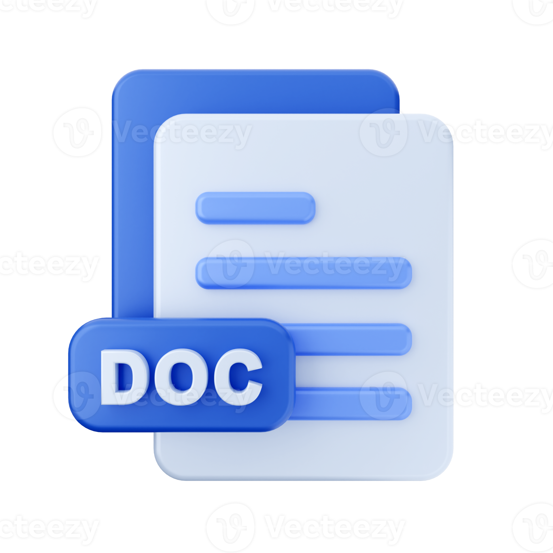 3d file doc folder icon illustration 22049967 PNG