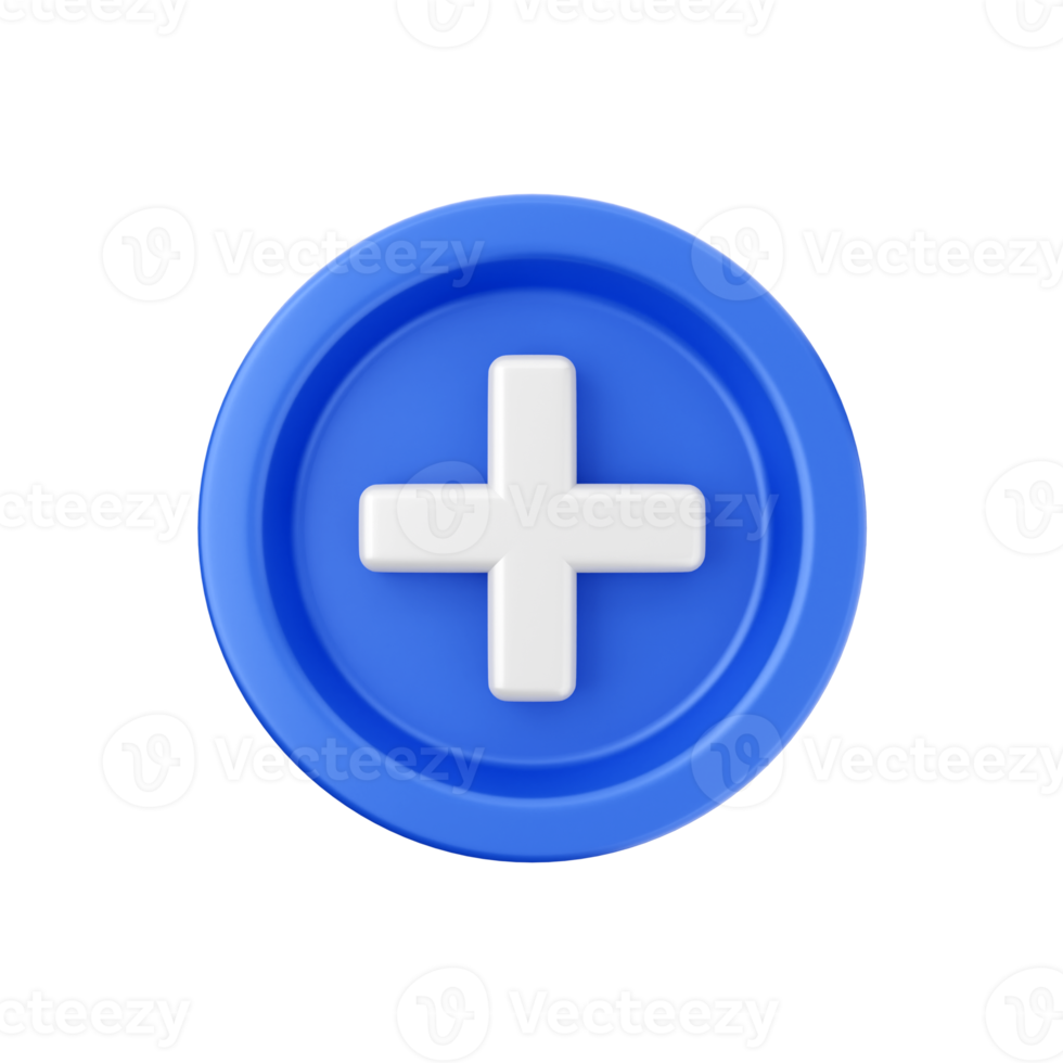 3d add plus new create icon render illustration 22051315 PNG