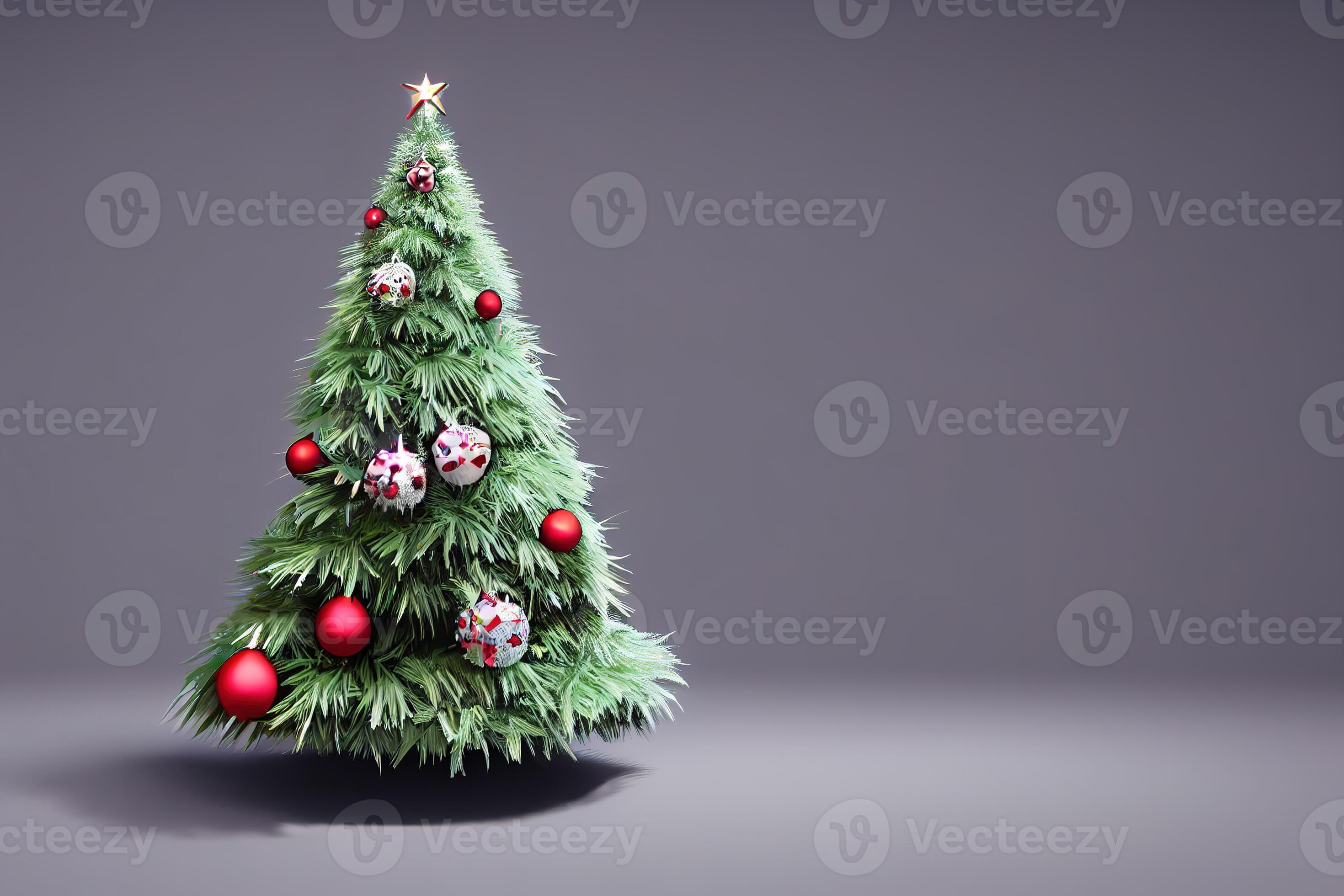 Fluffy beautiful Christmas tree. AI render. 22051948 Stock Photo at ...