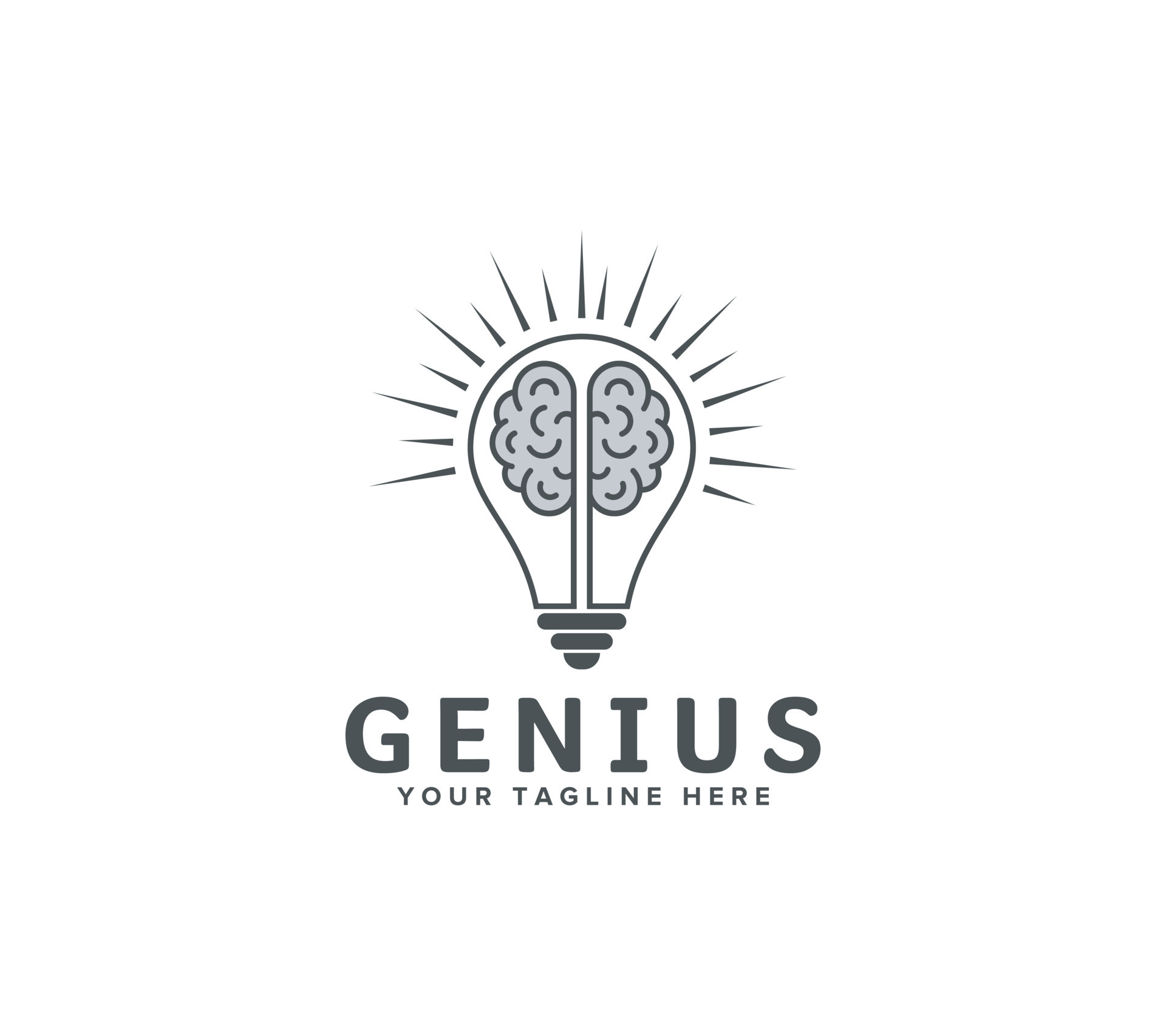Creative brain light bulb logo design. Symbol of creative idea ... Creative brain light bulb logo design. Symbol of creative idea ...