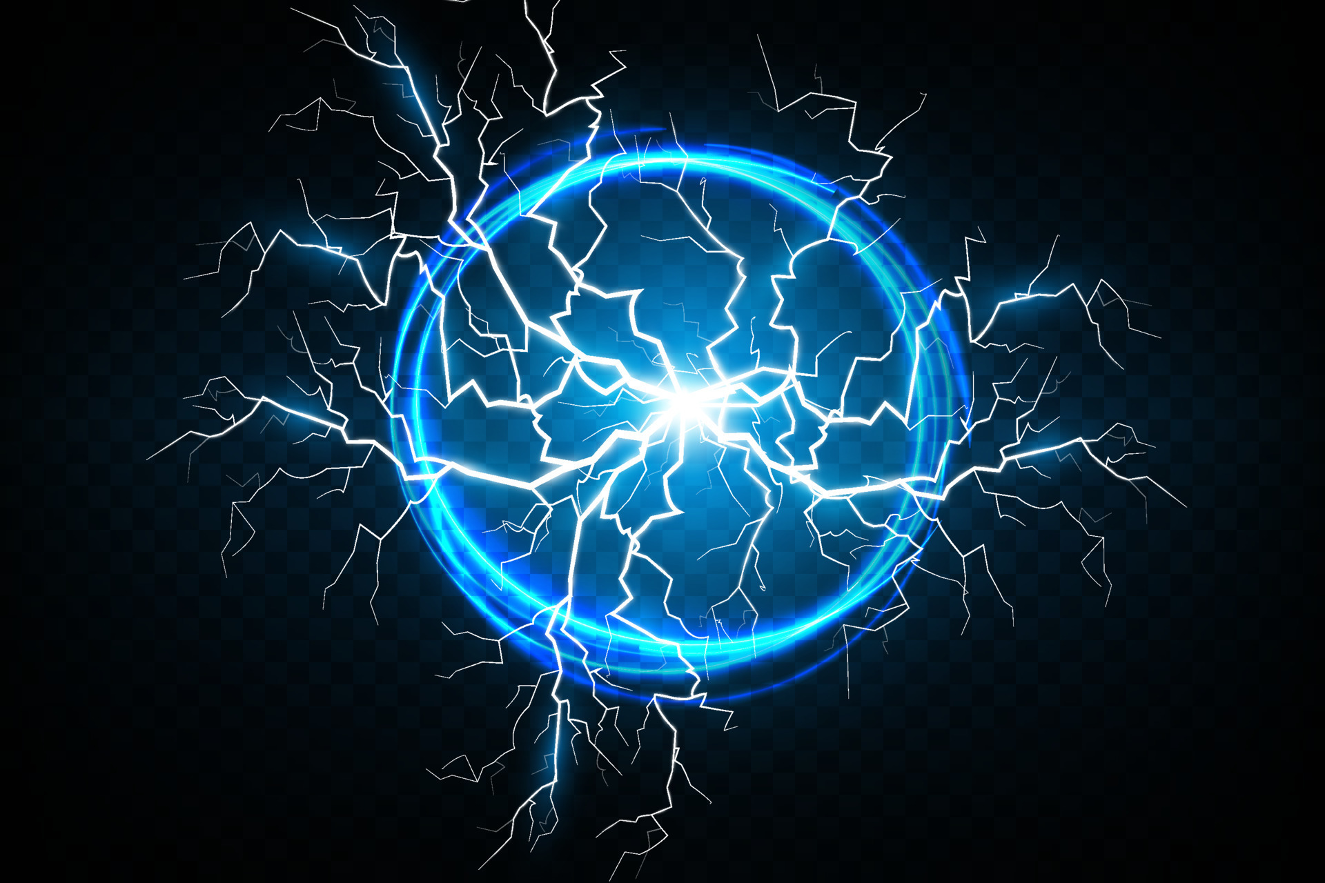 Blue Ball lightning. Abstract electric lightning strike. Light flash ... Blue Ball lightning. Abstract electric lightning strike. Light flash ...