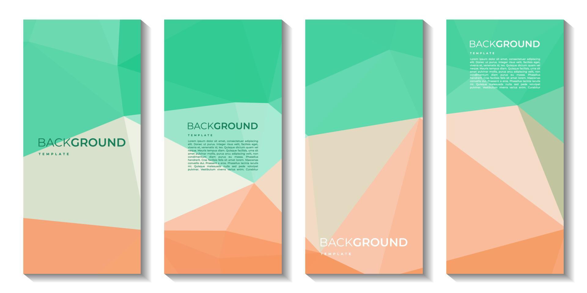 a set of brochure with colorful background. banners design. triangle shapes. lowpoly design ...