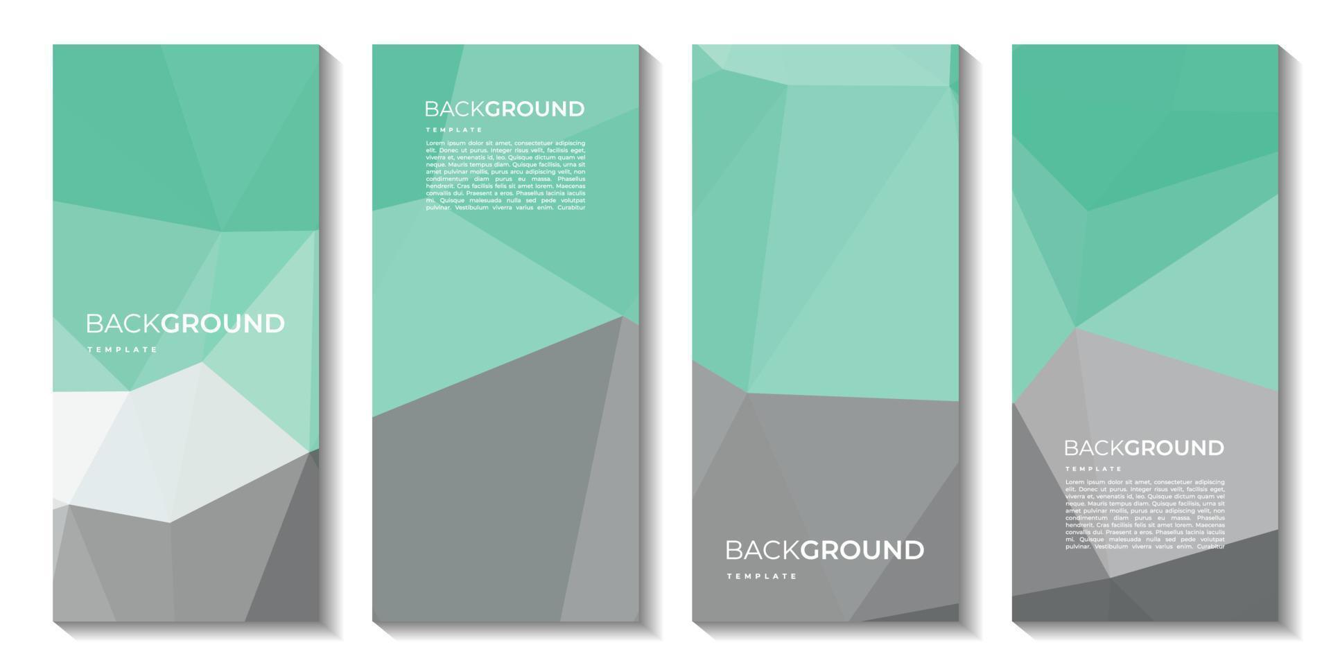 a set of brochure with colorful background. banners design. triangle shapes. lowpoly design ...