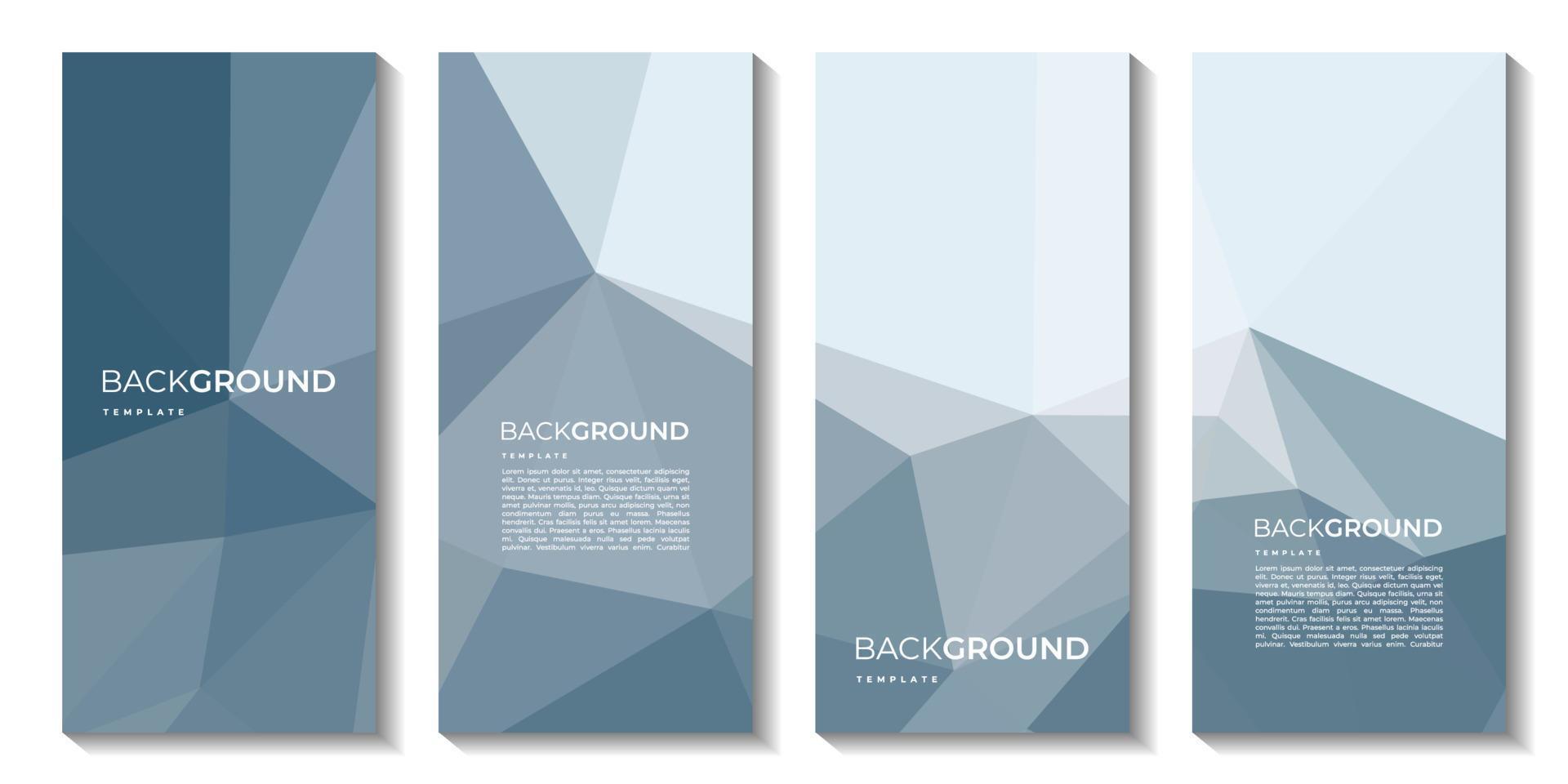 a set of brochure with colorful background. banners design. triangle shapes. lowpoly design ...