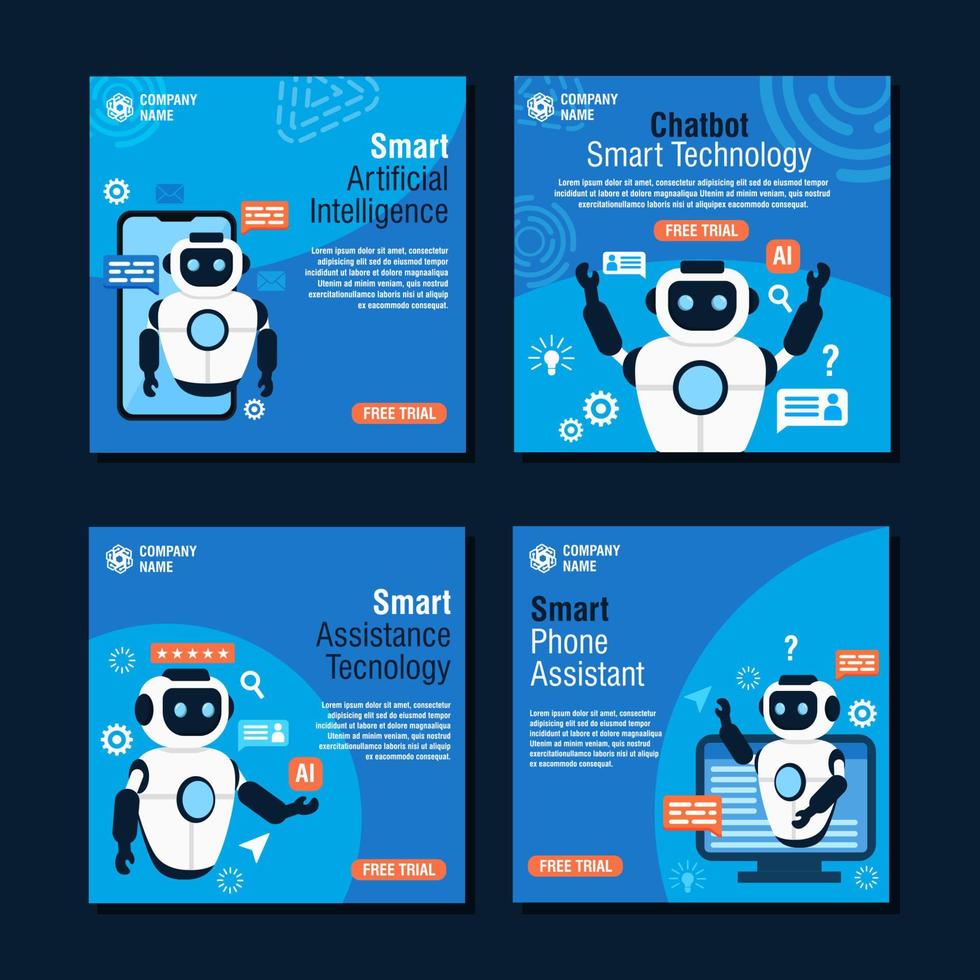 Chat AI Bot Social Media Post Template 22052584 Vector Art at Vecteezy Chat AI Bot Social Media Post Template 22052584 Vector Art at Vecteezy
