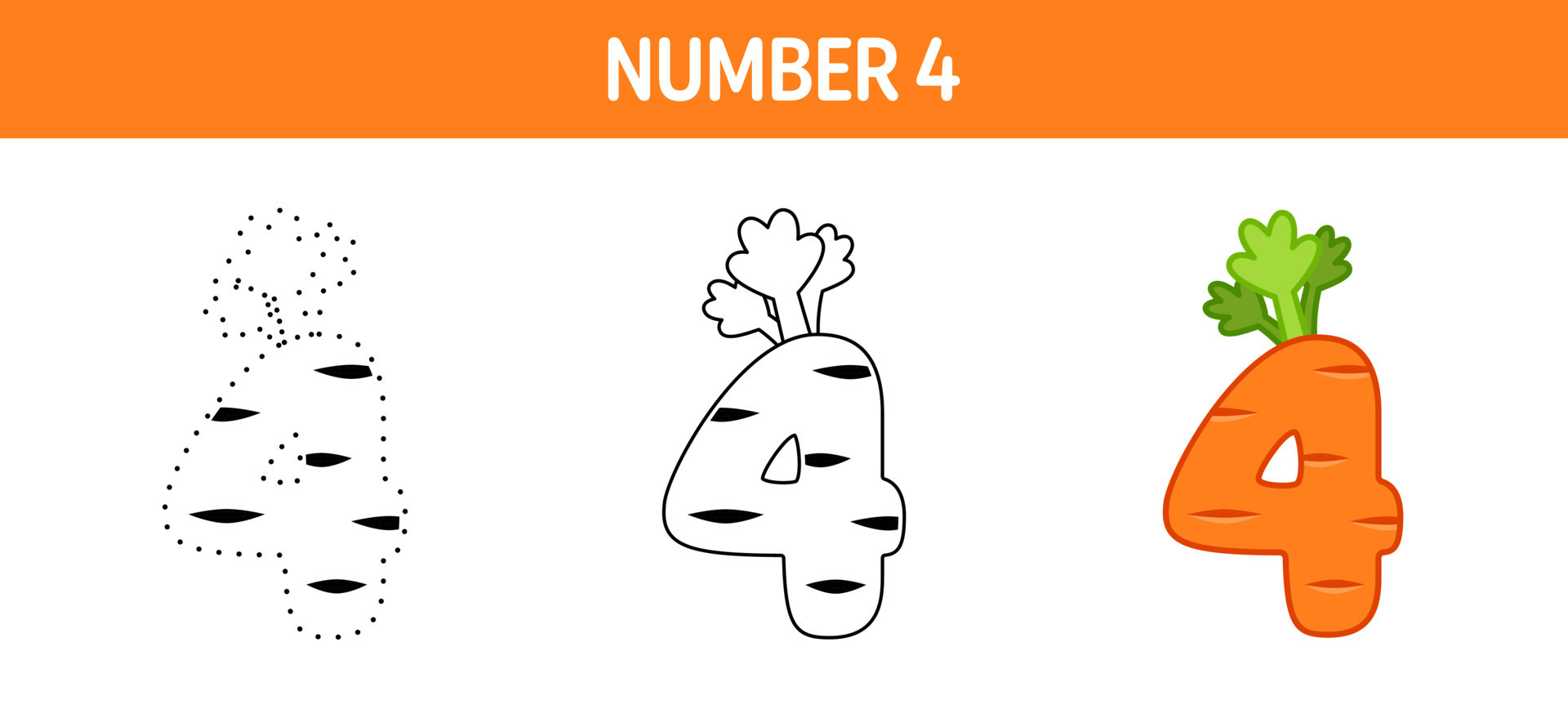Number 4 Tracing And Coloring Worksheet For Kids 22053718 Vector Art At number-4-tracing-and-coloring-worksheet-for-kids-22053718-vector-art-at