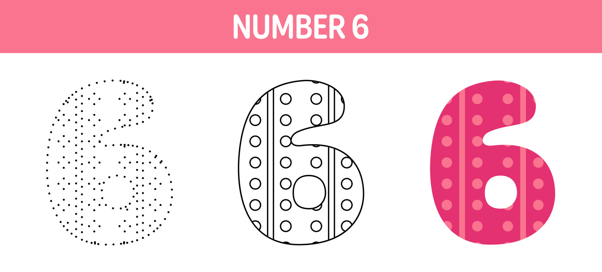 Number 6 Tracing And Coloring Worksheet For Kids 22054389 Vector Art At number-6-tracing-and-coloring-worksheet-for-kids-22054389-vector-art-at