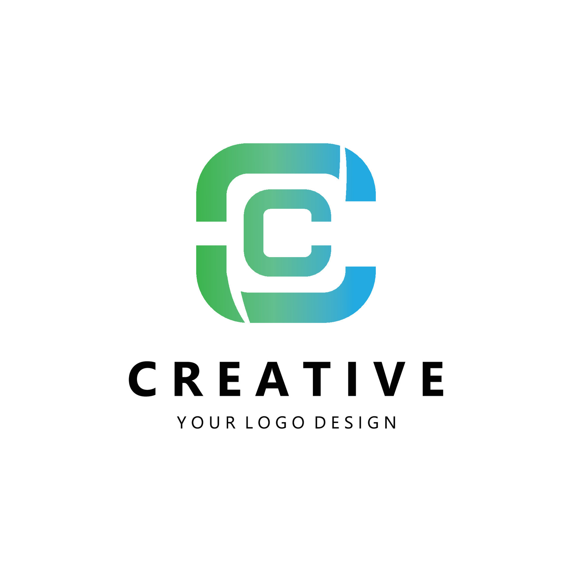 C Letter Logo Template 22055289 Vector Art at Vecteezy