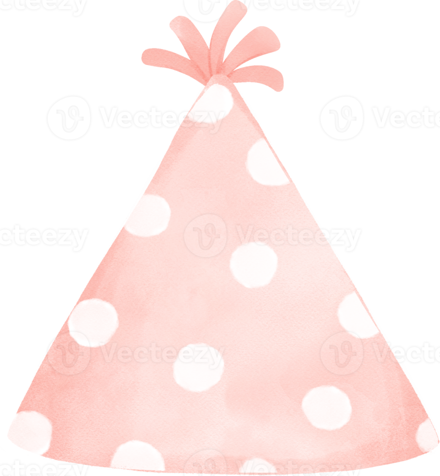 cute sweet pastel polka dot festive party hat watercolor 22056824 PNG