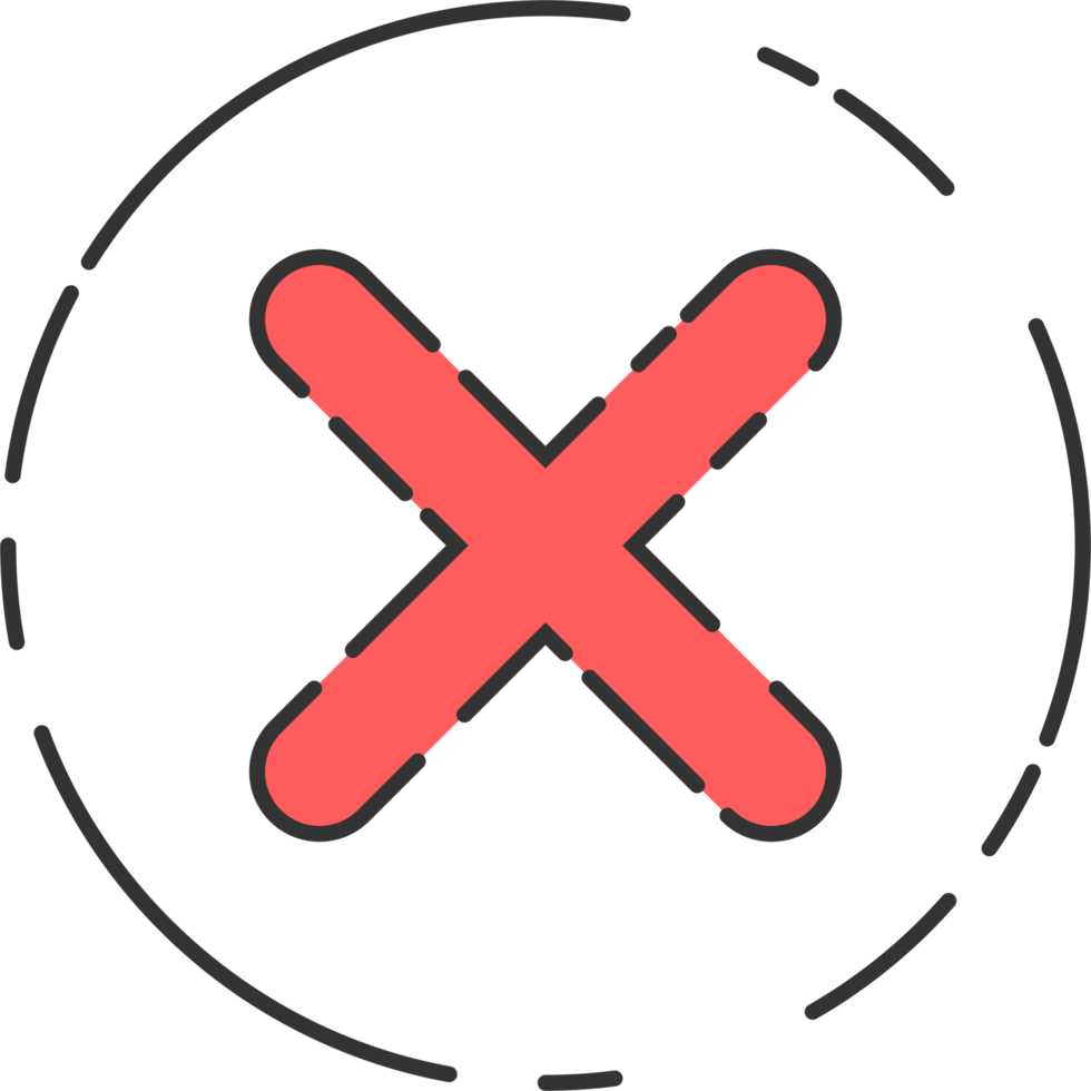 Rejected cross mark icon in flat style 22062836 PNG Rejected cross mark icon in flat style 22062836 PNG