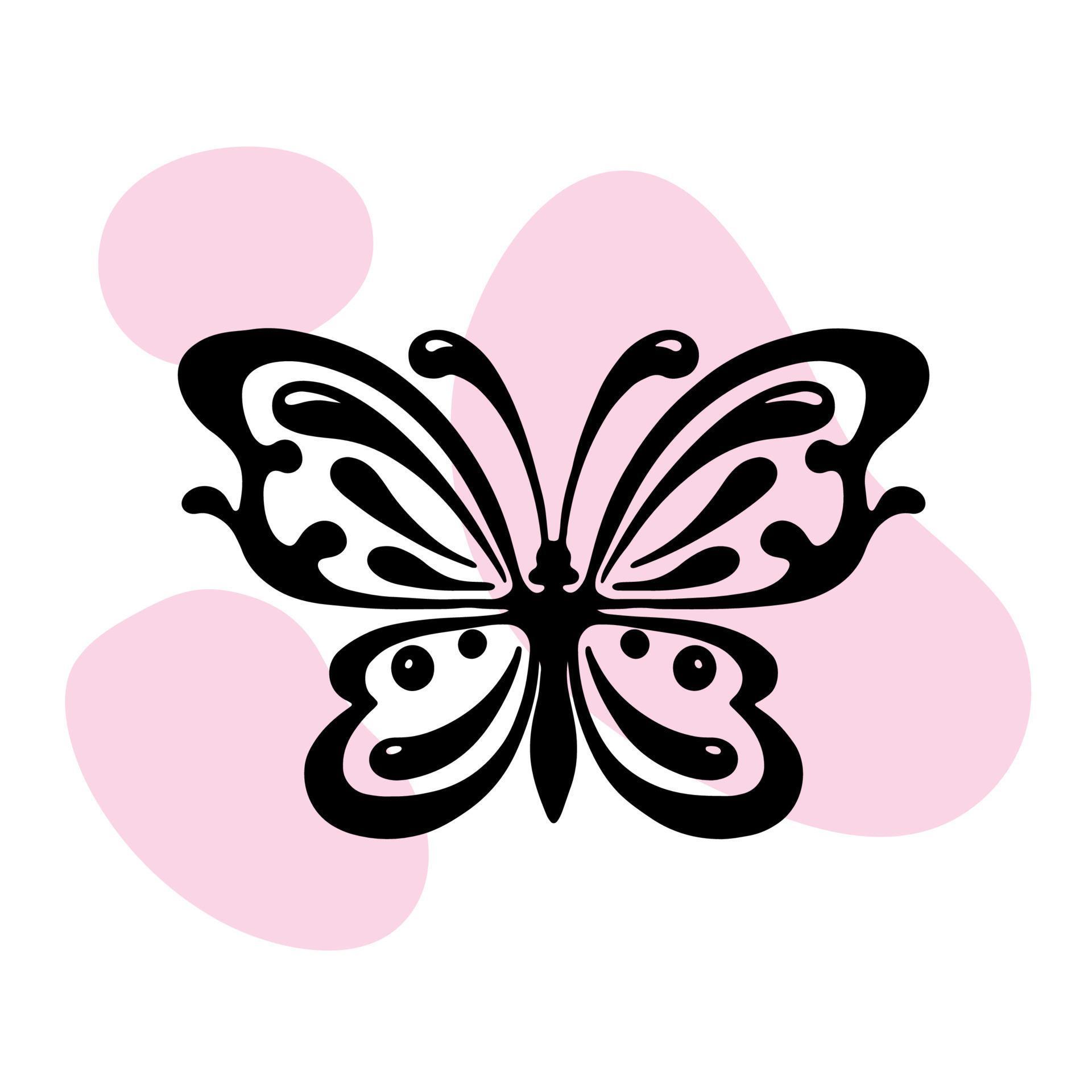 A Girls Transferable Temporary Tattoo Celtic Butterfly In Lineart