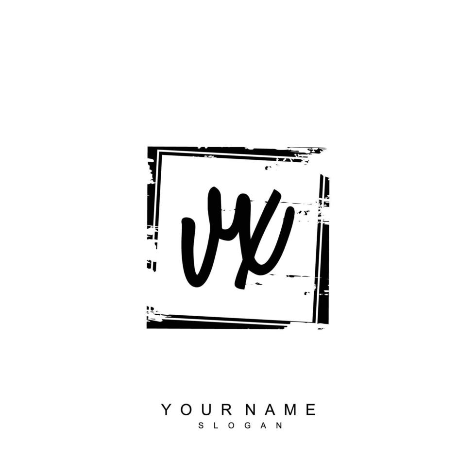 Initial VX Monogram with Grunge Template Design 22077244 Vector Art at ...