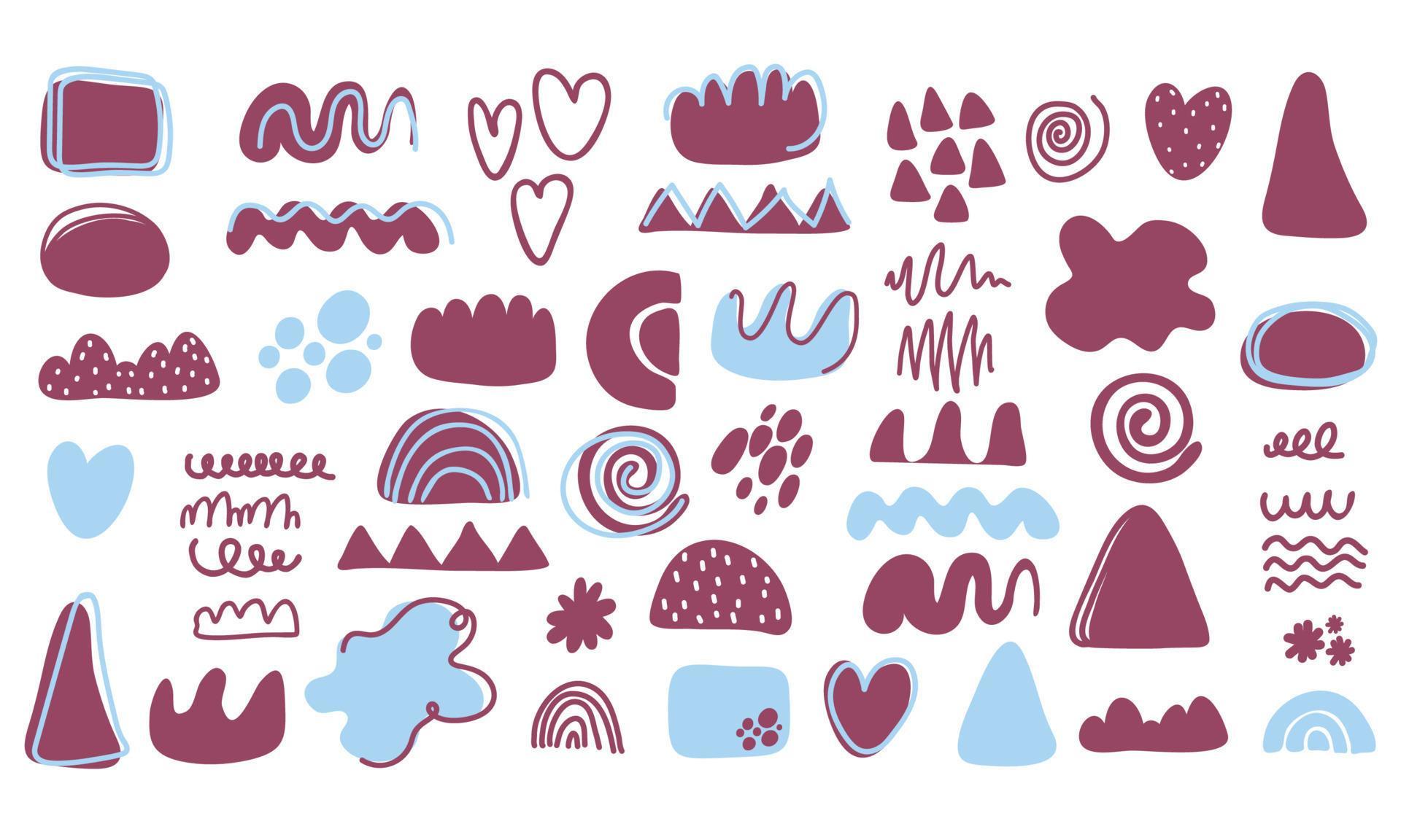 Abstract blotch shape. Random abstract liquid shapes. blobs. Vector illustration. Set of modern ...