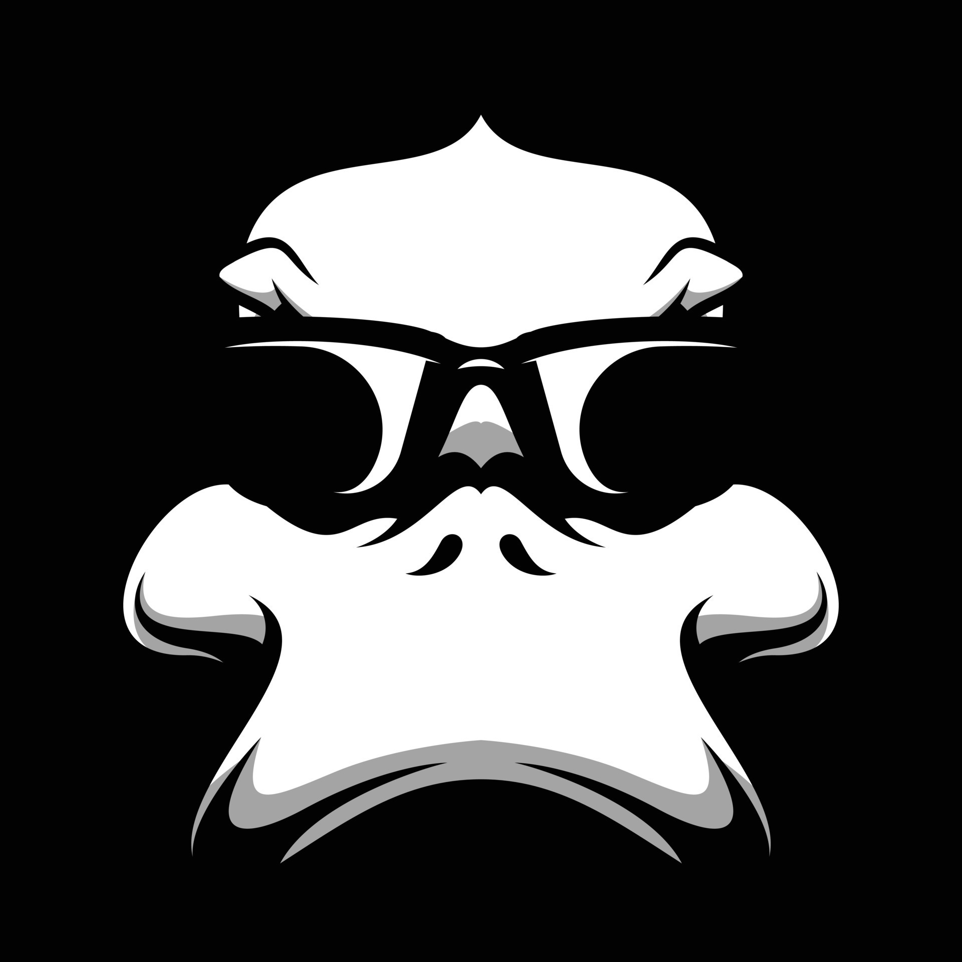 Duck Sunglass Black And White Mascot Design 22077704 Vector Art At Vecteezy