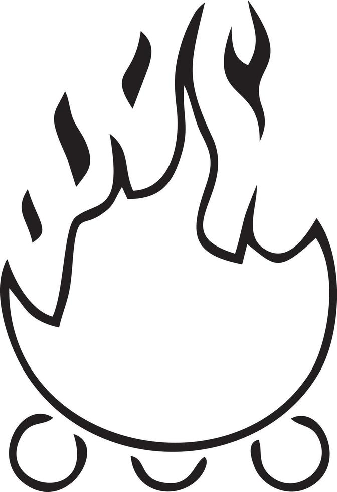 Fire Hot Icon Symbol Image Vector Illustration Of The Danger Fire Burn Image Design Eps 10