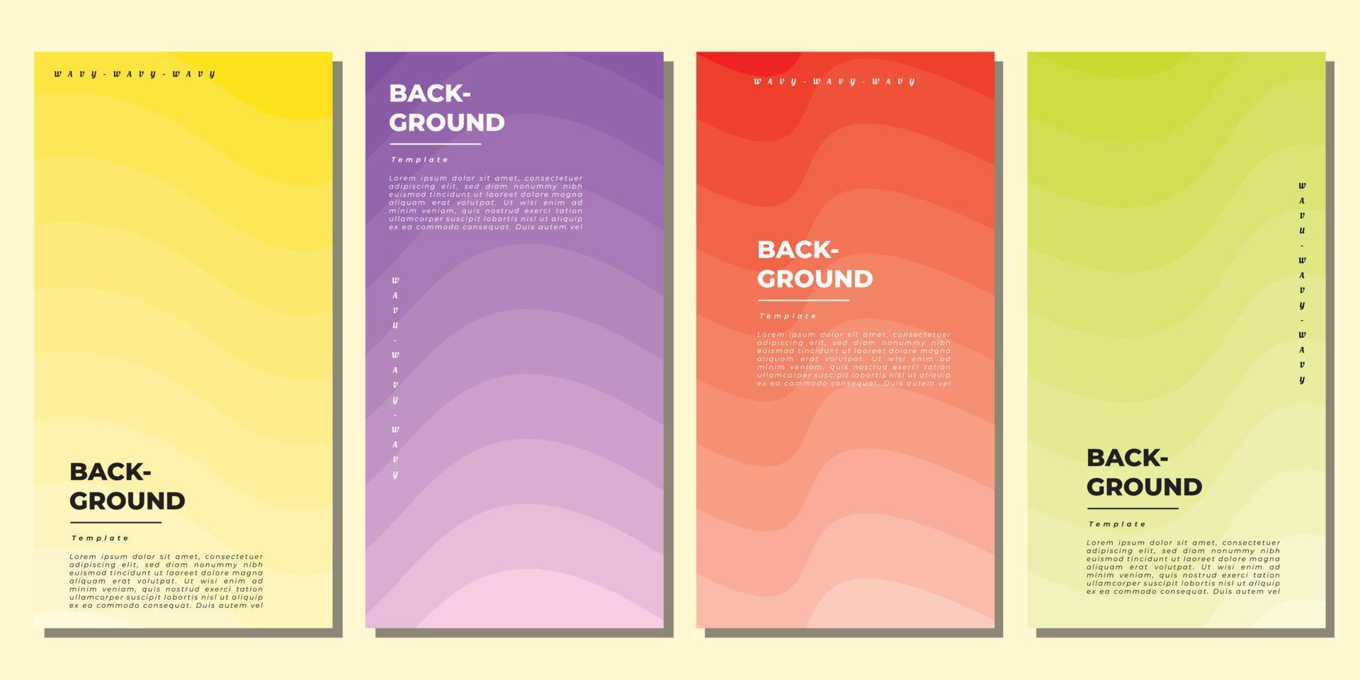 Colorful Wavy Layer Background Template Set Copy Space 22080355 Vector Art At Vecteezy