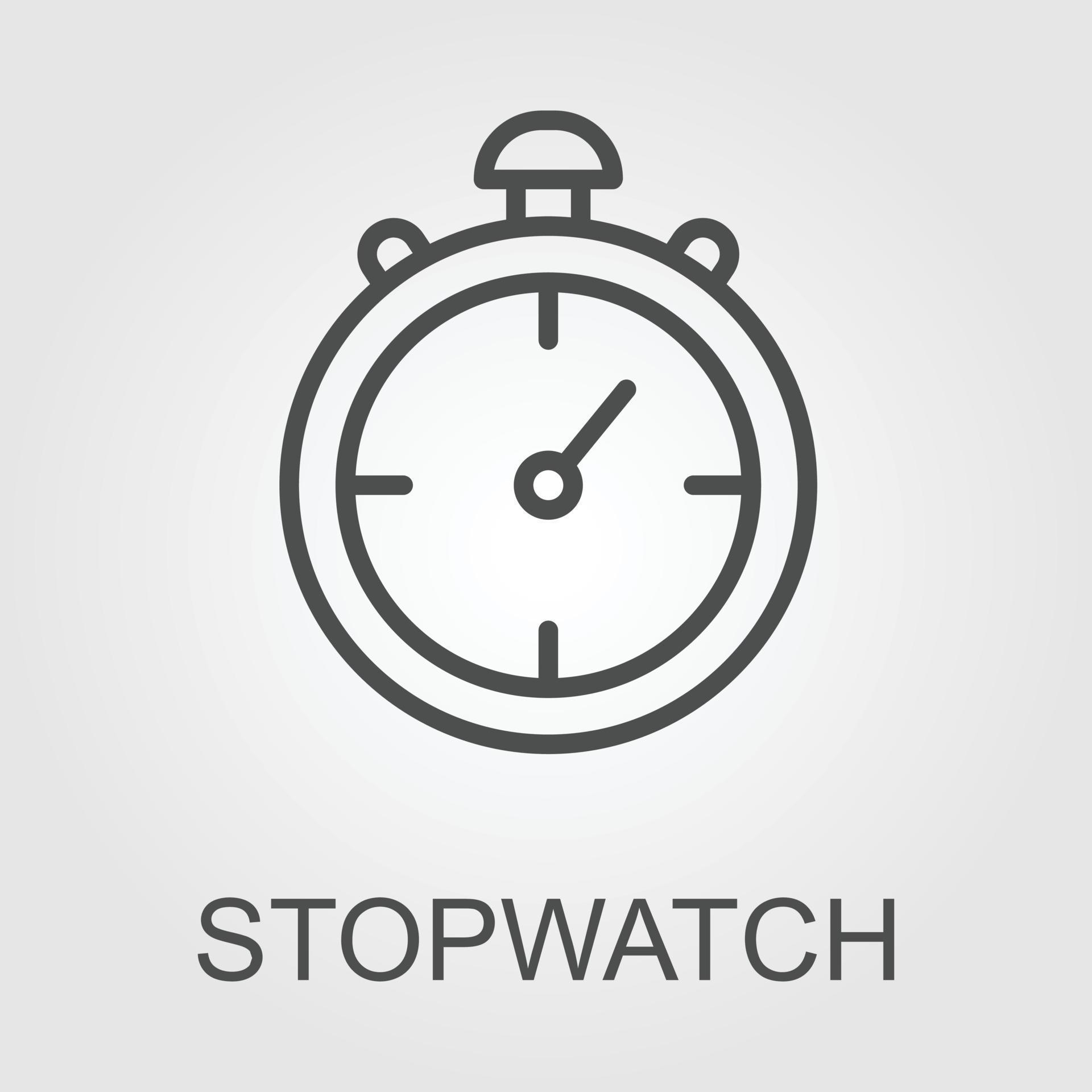 Stopwatch, stop watch timer flat vector icon for apps and websites ...