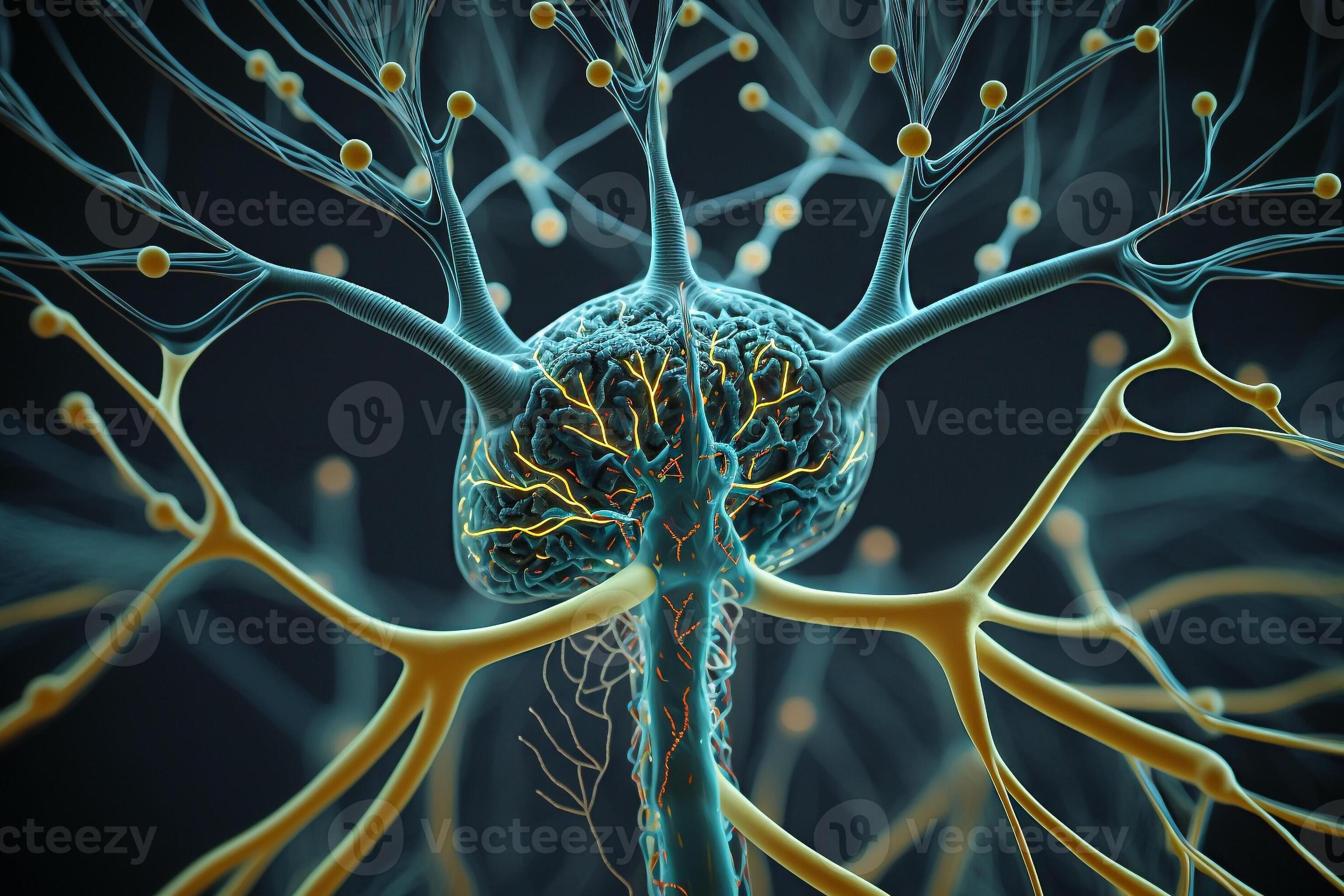 the brains intricate network of neurons and synapses 22081830 Stock Photo at Vecteezy
