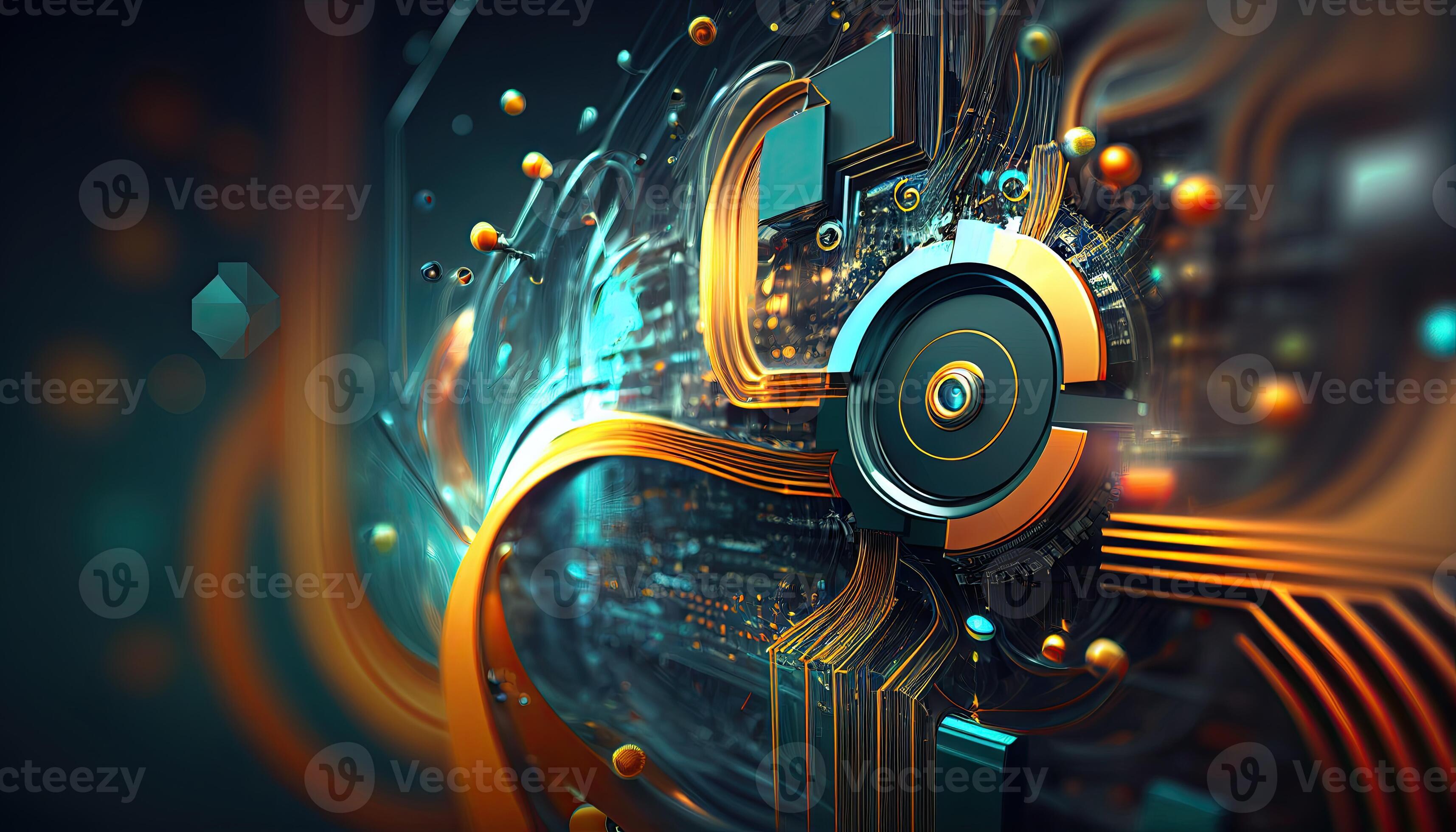 Abstract Technology Background Chip Circuit Cpu Motherboard