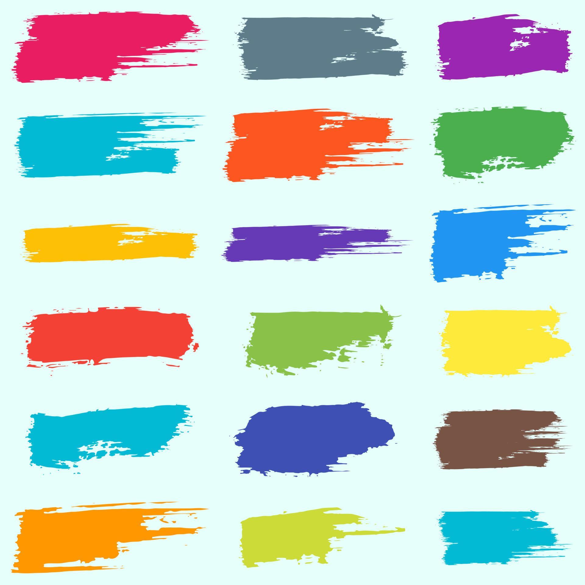 Colorful vector watercolor brush strokes. 22085151 Vector Art at Vecteezy