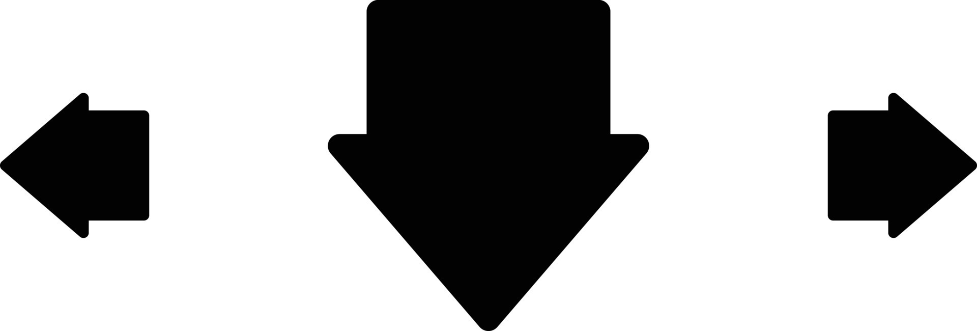 Arrow Set Different Black Directional Icons Vector Illustration Collection For Web Design