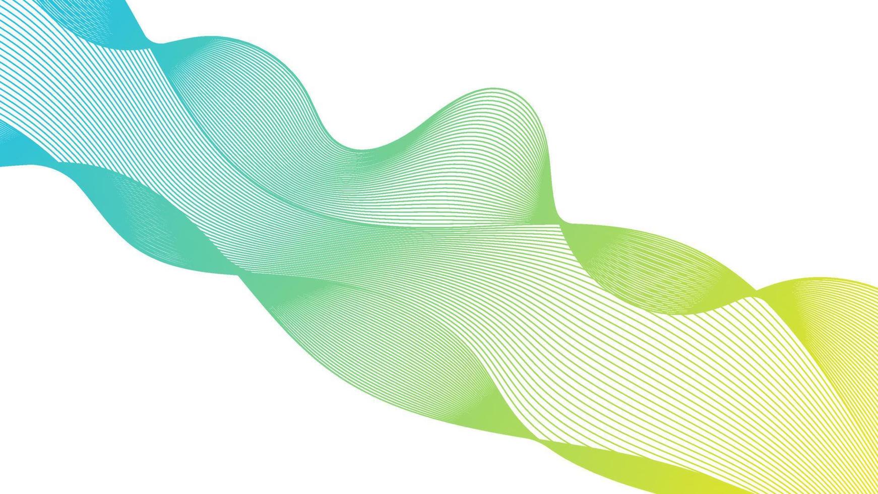 Abstract Backdrop With Colorful Wave Gradient Lines On White Background Modern Technology