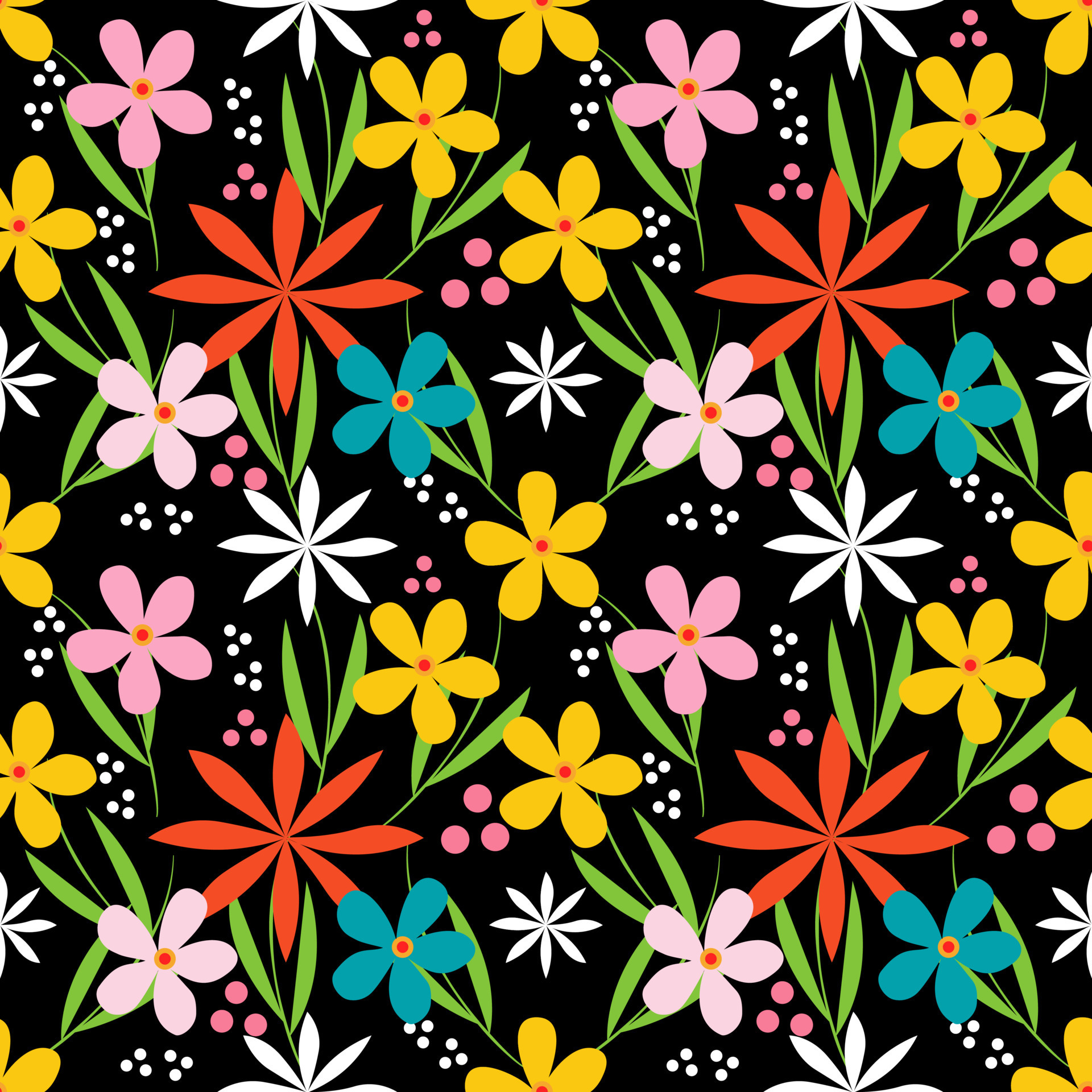 Folk art floral seamless pattern background 22085957 Vector Art at Vecteezy Folk art floral seamless pattern background 22085957 Vector Art at Vecteezy