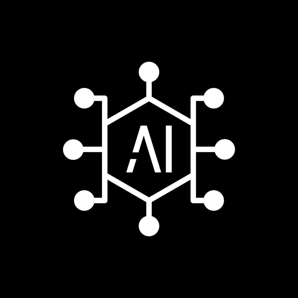 artificial intelligence icon set in line style, machine learning, smart robotic and cloud ...