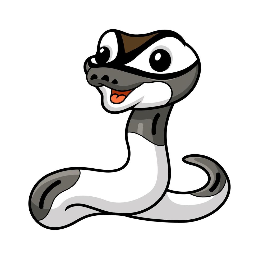 Cute axanthic pied ball python cartoon 22095191 Vector Art at Vecteezy