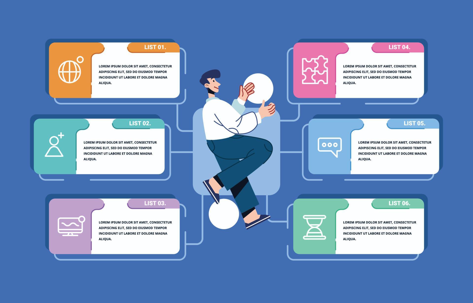 List Visualization Infographic Template 22095907 Vector Art at Vecteezy