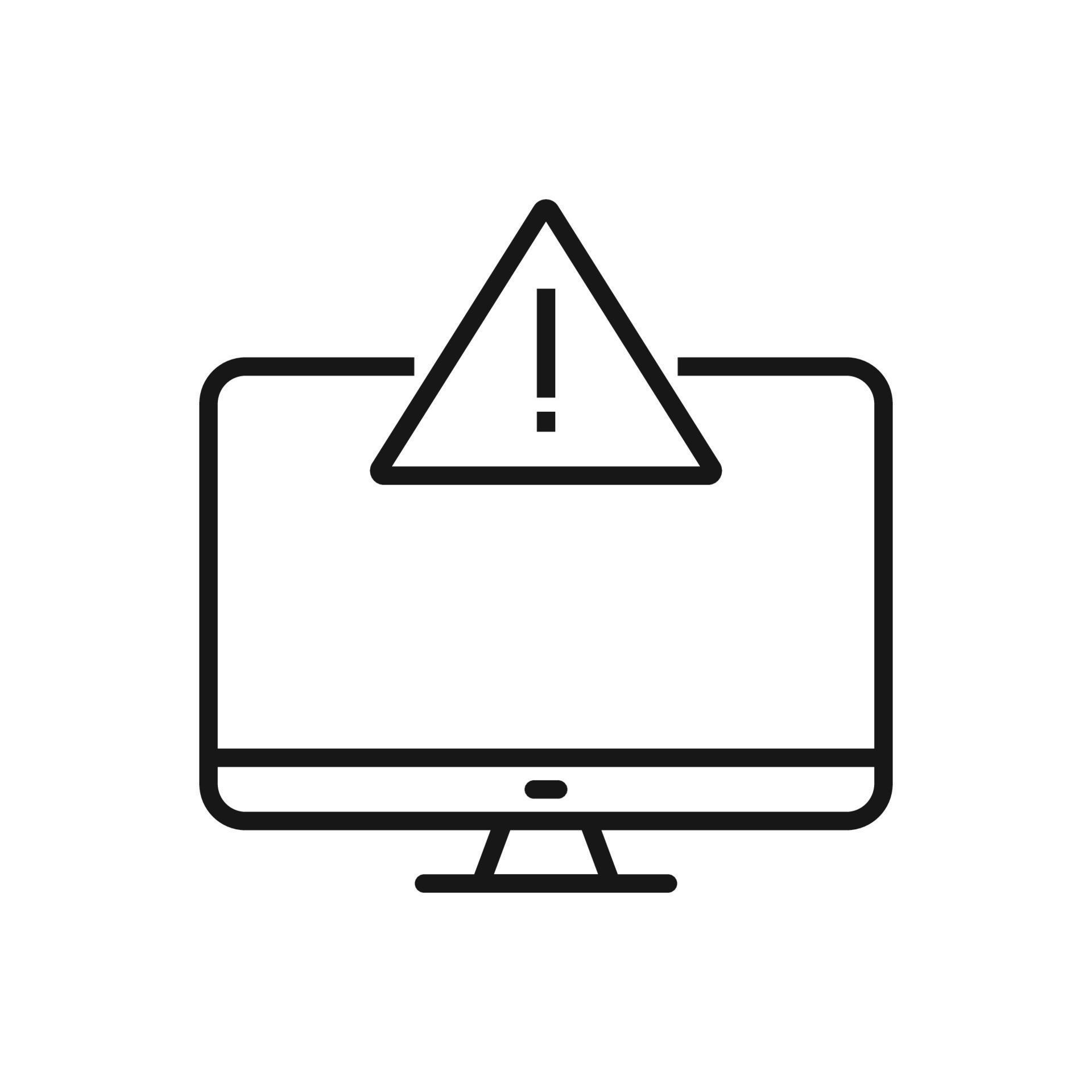 Editable Icon of Computer Alert Message, Vector illustration isolated on white background. using ...