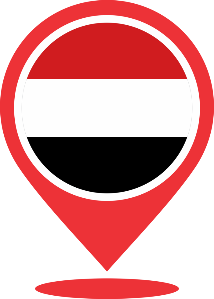 Yemen Flag Pin Map Location 22102710 Png