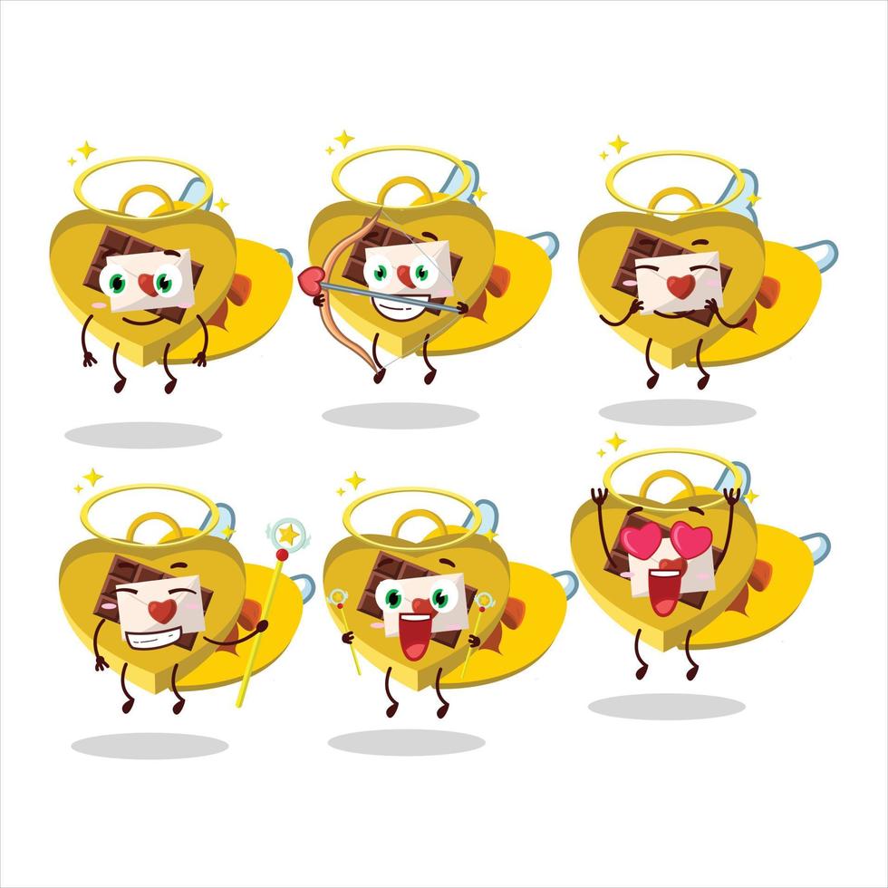 Yellow Love Open T Box Cartoon Designs As A Cute Angel Character
