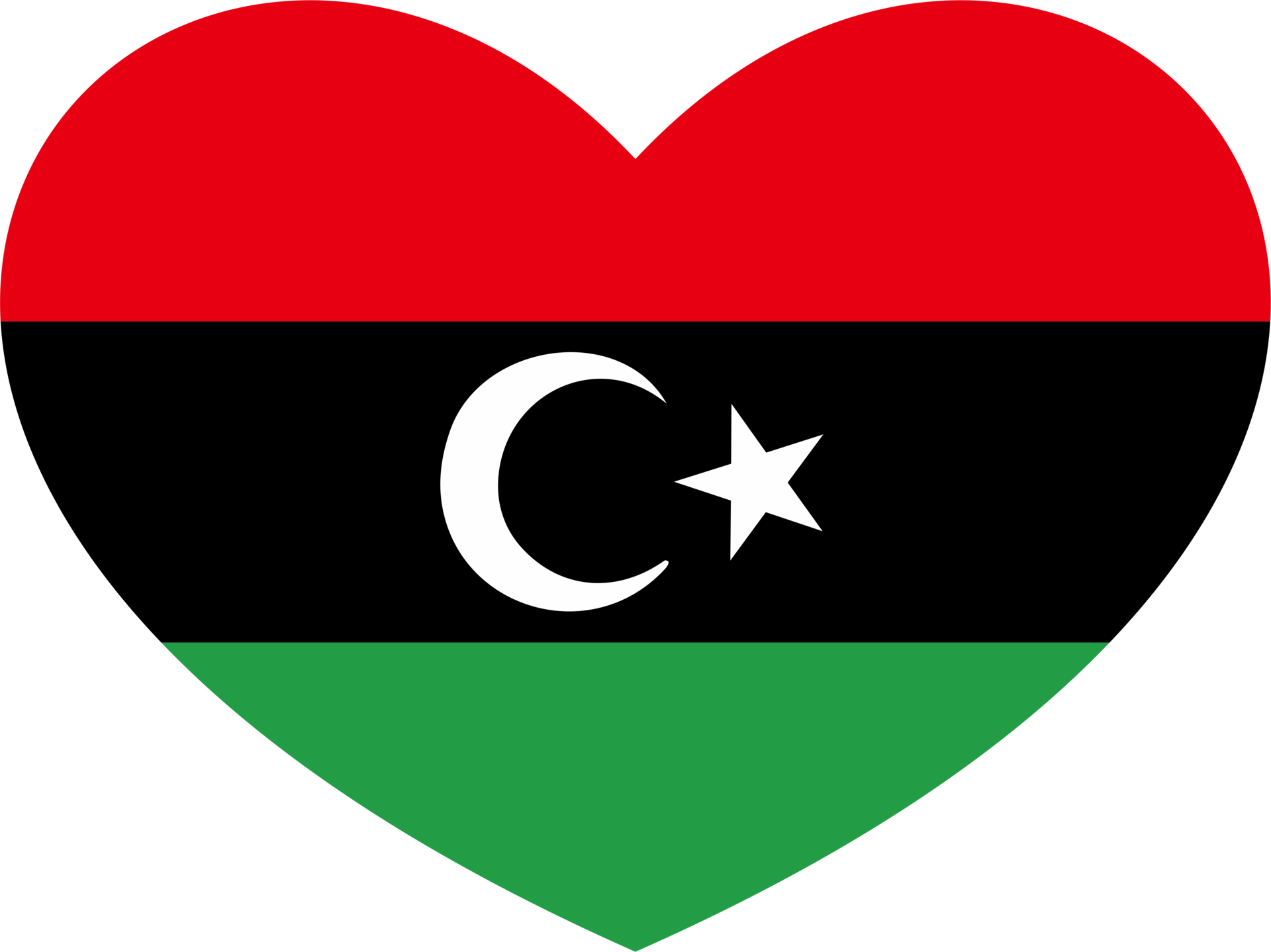 Libya Flag Heart Shape Png 22109669 Png