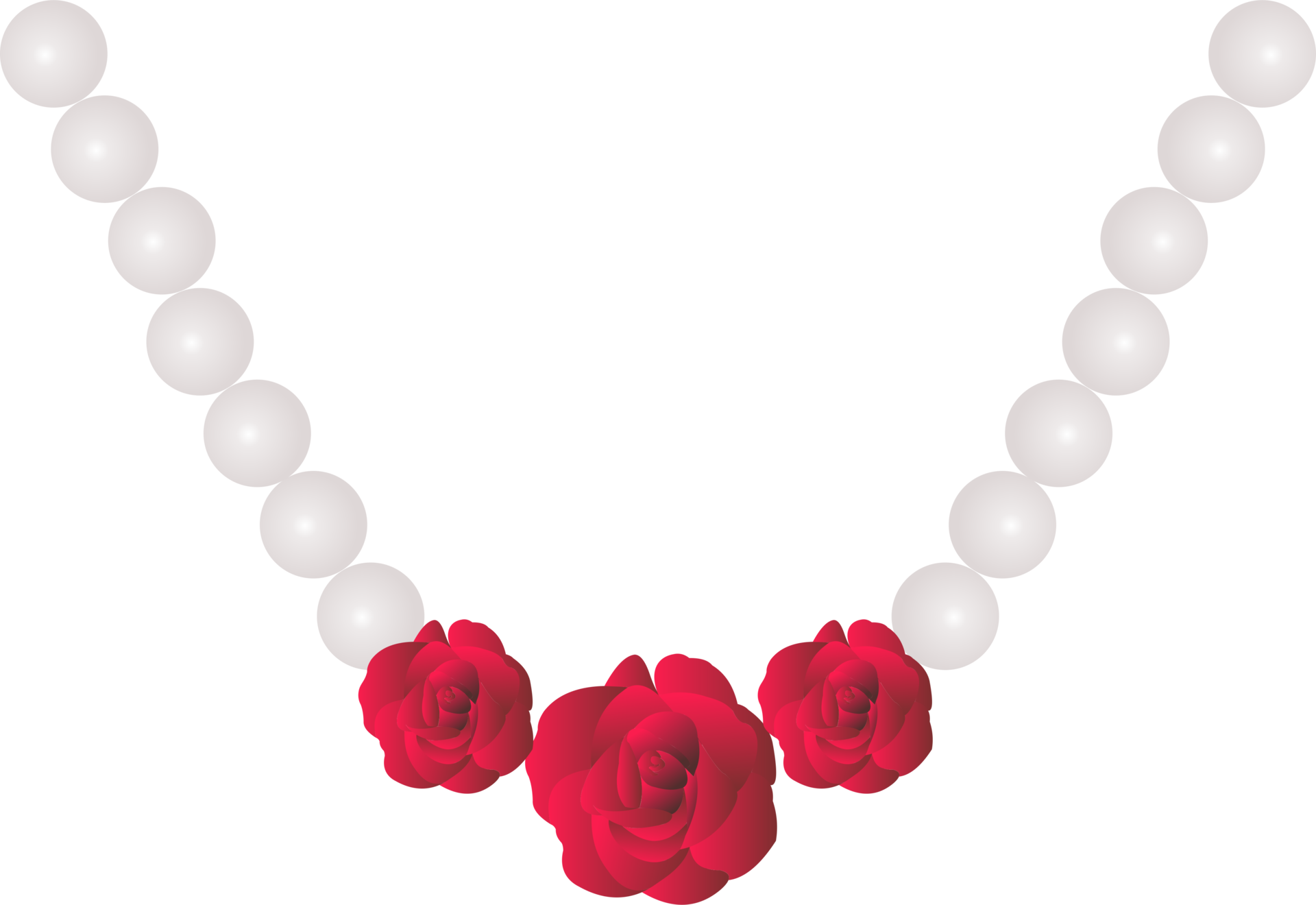 Red Coral White Pearl Necklace Png 22109679 Png