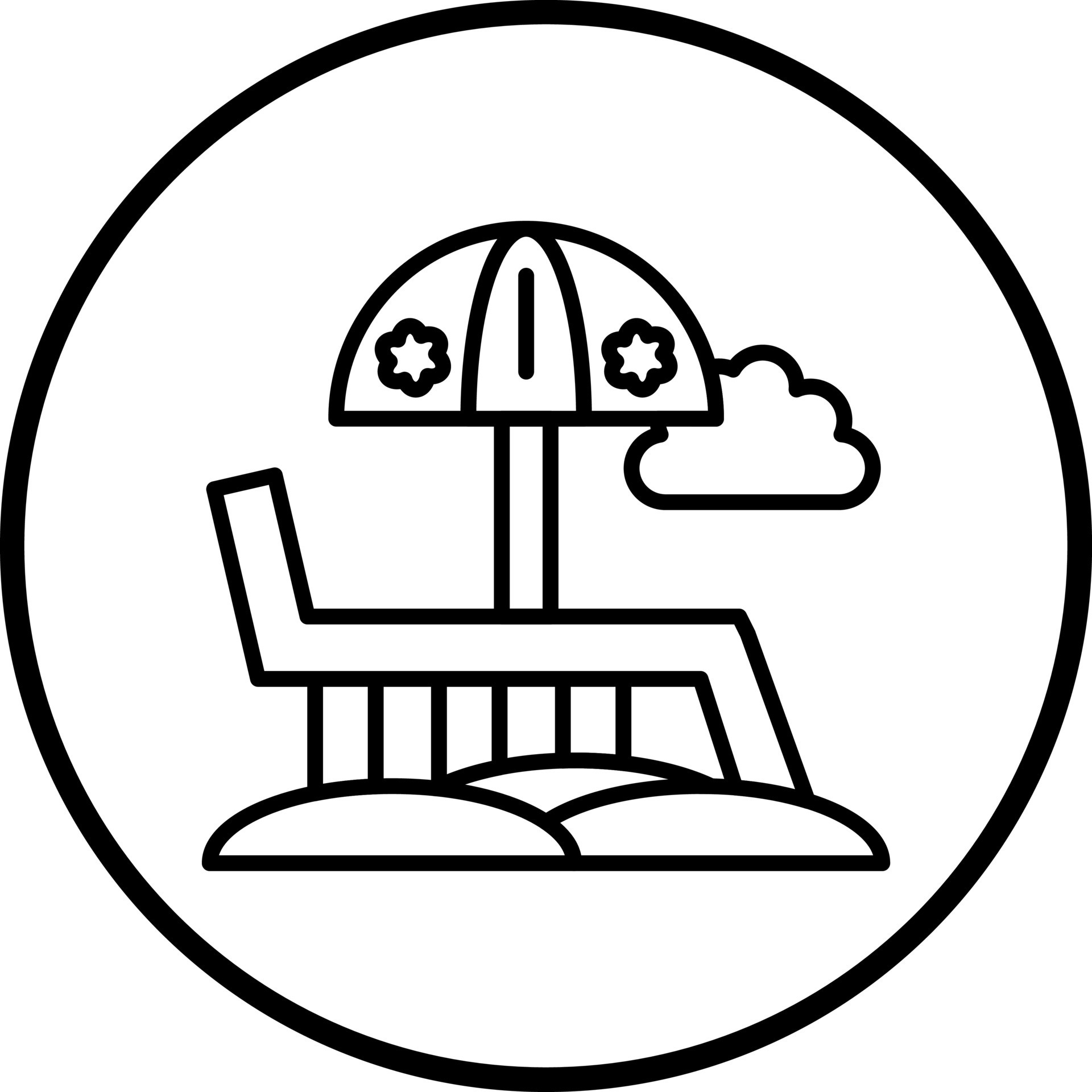 Beach Chair Vector Icon Style 22112910 Vector Art At Vecteezy