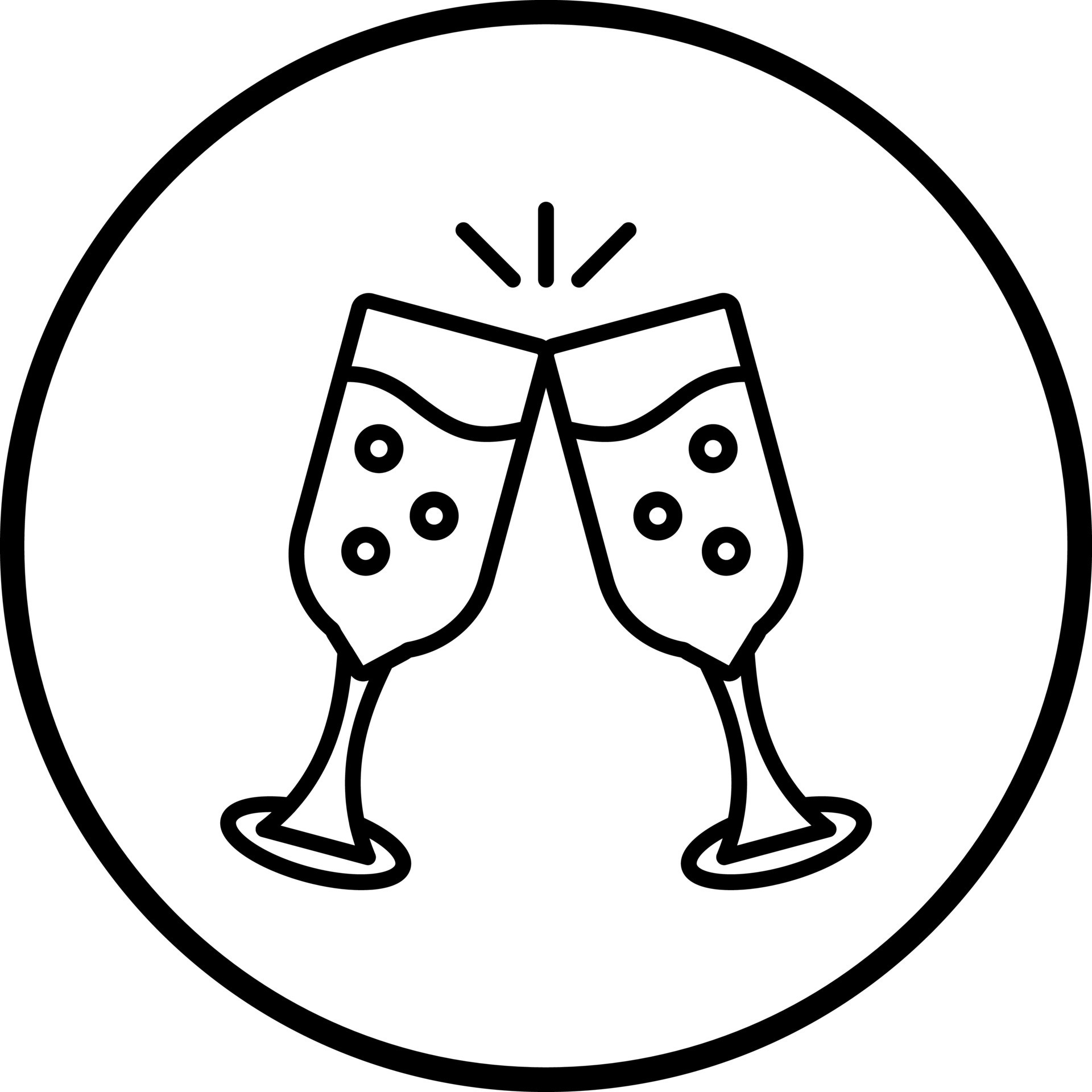 Champagne Glasses Vector Icon Style 22113471 Vector Art At Vecteezy