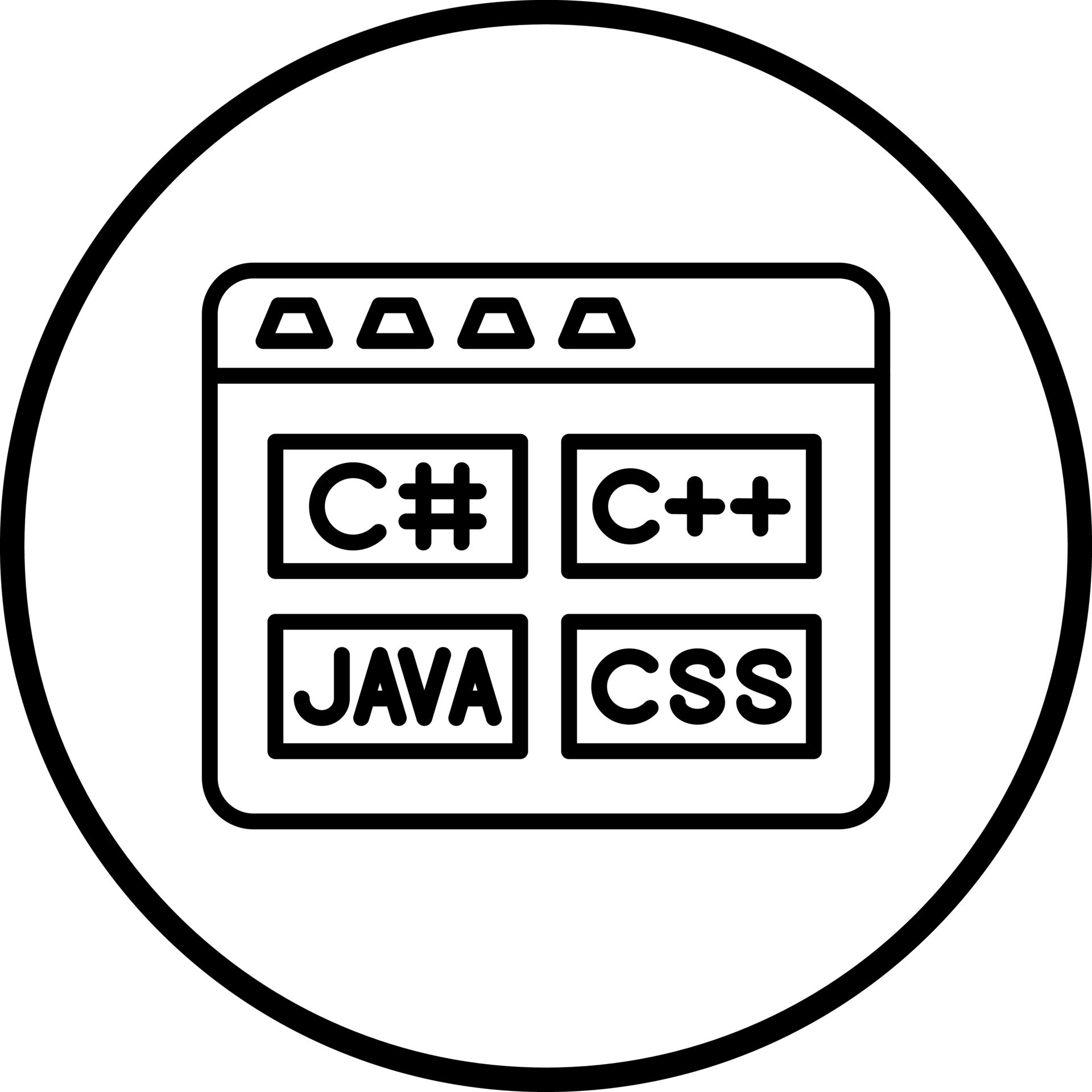 Vector Design Coding Language Vector Icon Style 22115324 Vector Art At