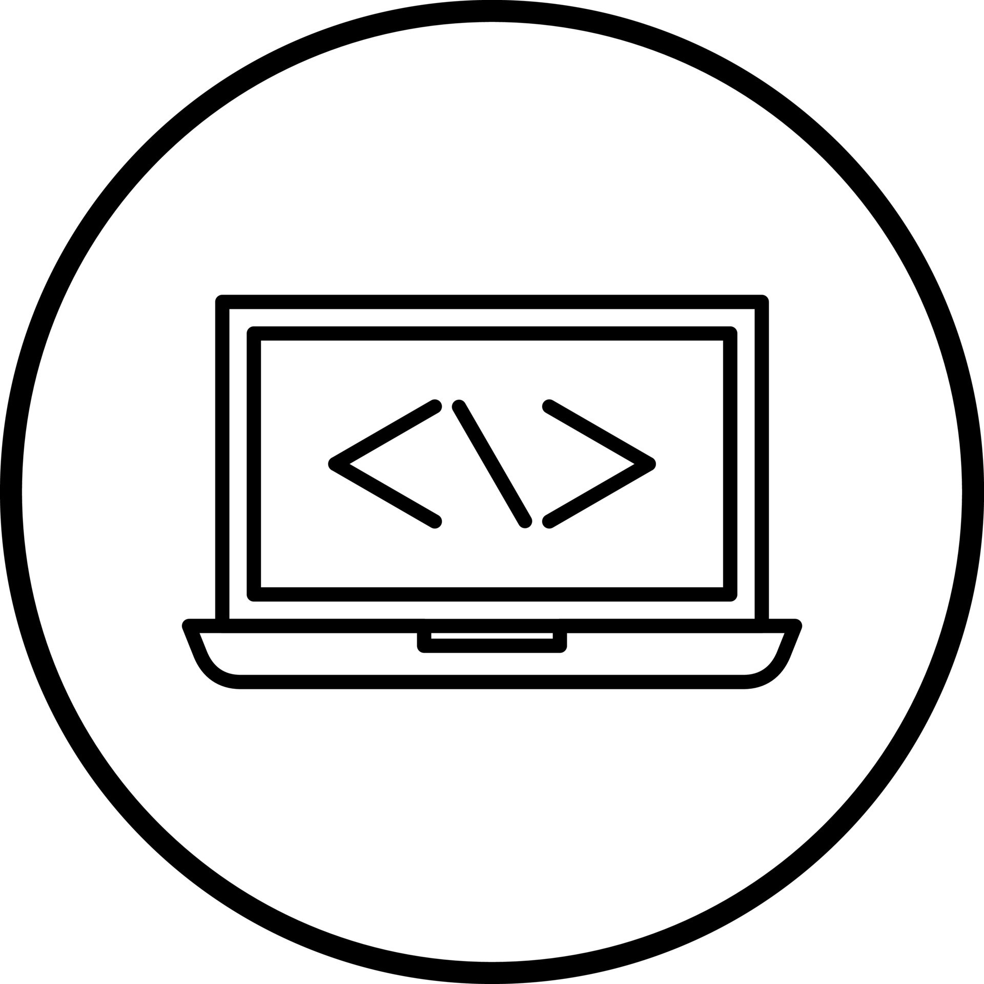 Vector Design Laptop Coding Vector Icon Style 22116898 Vector Art at ...