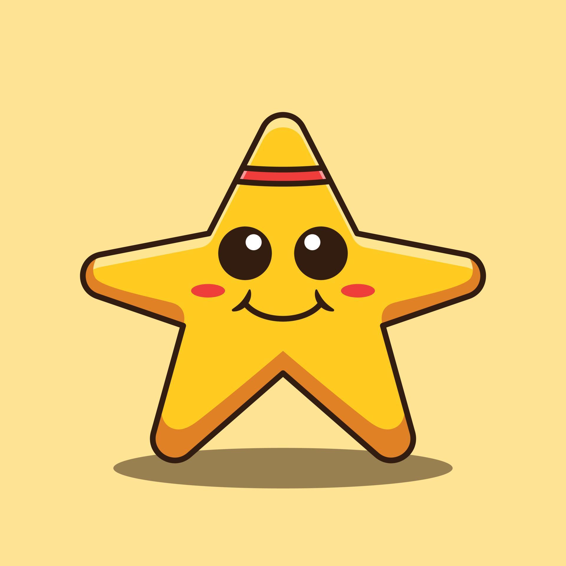 Cute Star Character Cartoon Vector Illustration 22120132 Vector Art at Vecteezy