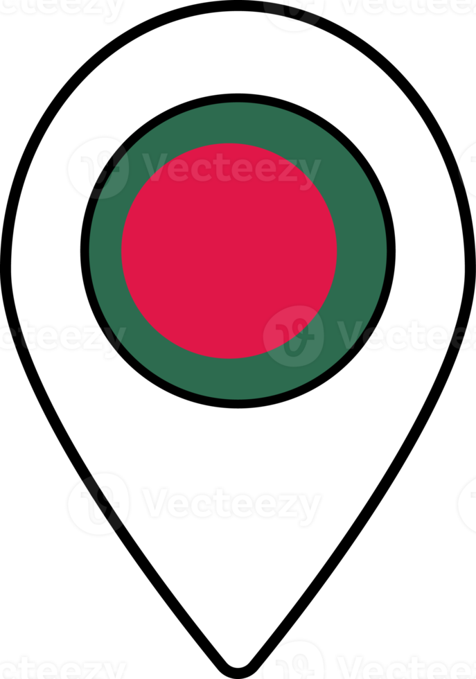 Bangladesh Flag Map Pin Navigation Icon 22121387 Png