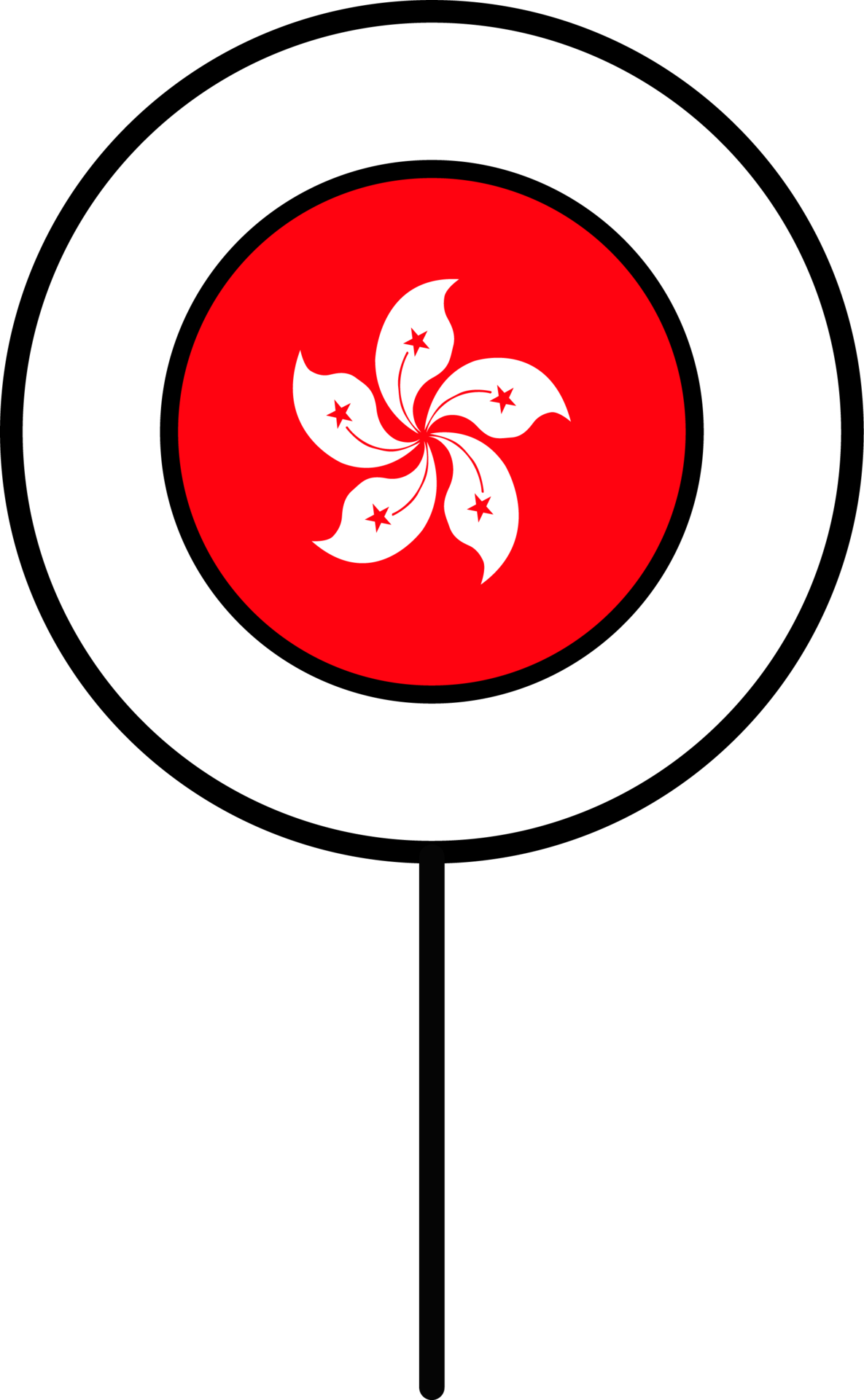 Hong Kong Flag Circle Pin Icon 22121503 Png