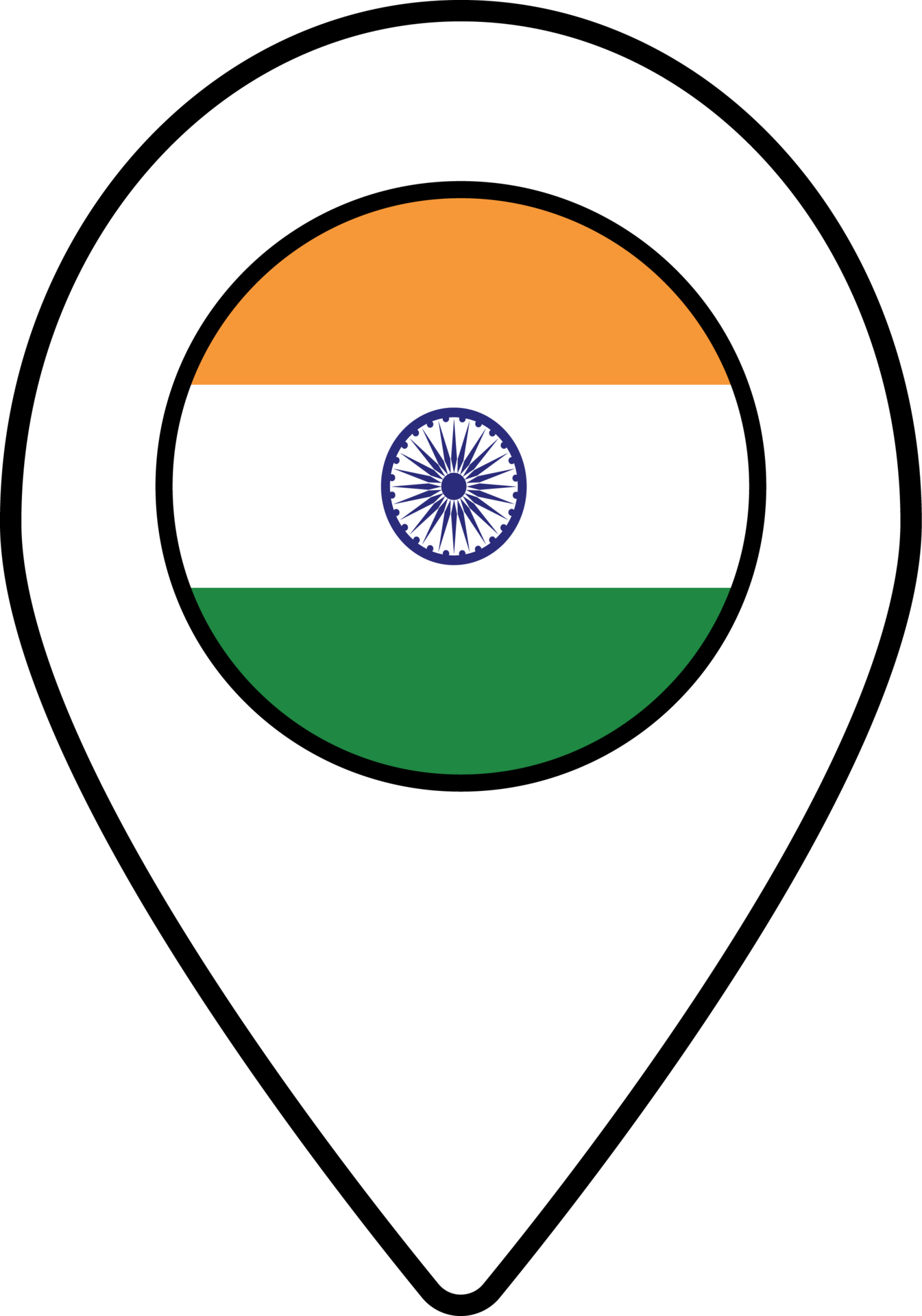 India Flag Map Pin Navigation Icon 22121608 Png