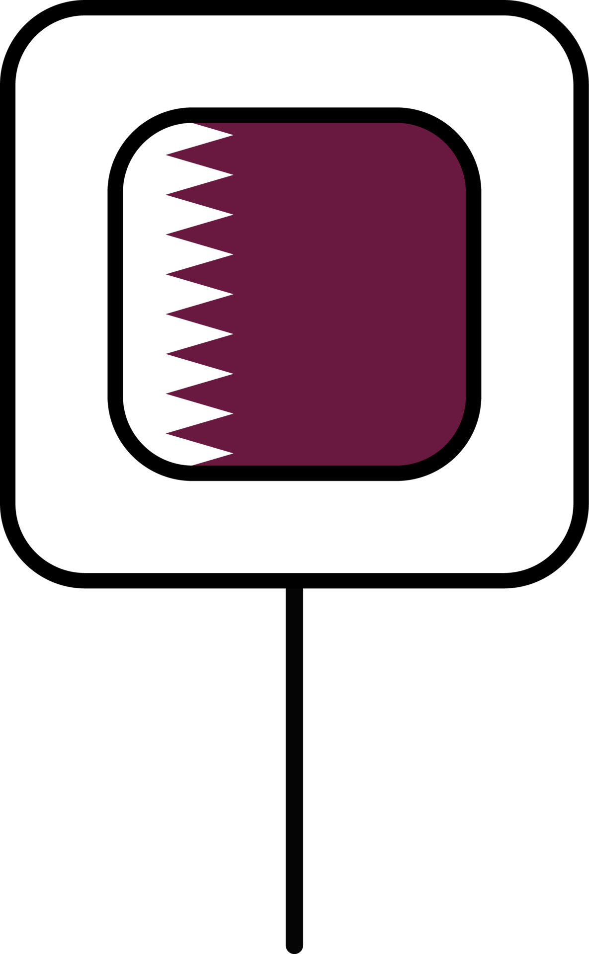Qatar flag square pin icon. 22121638 PNG Qatar flag square pin icon. 22121638 PNG