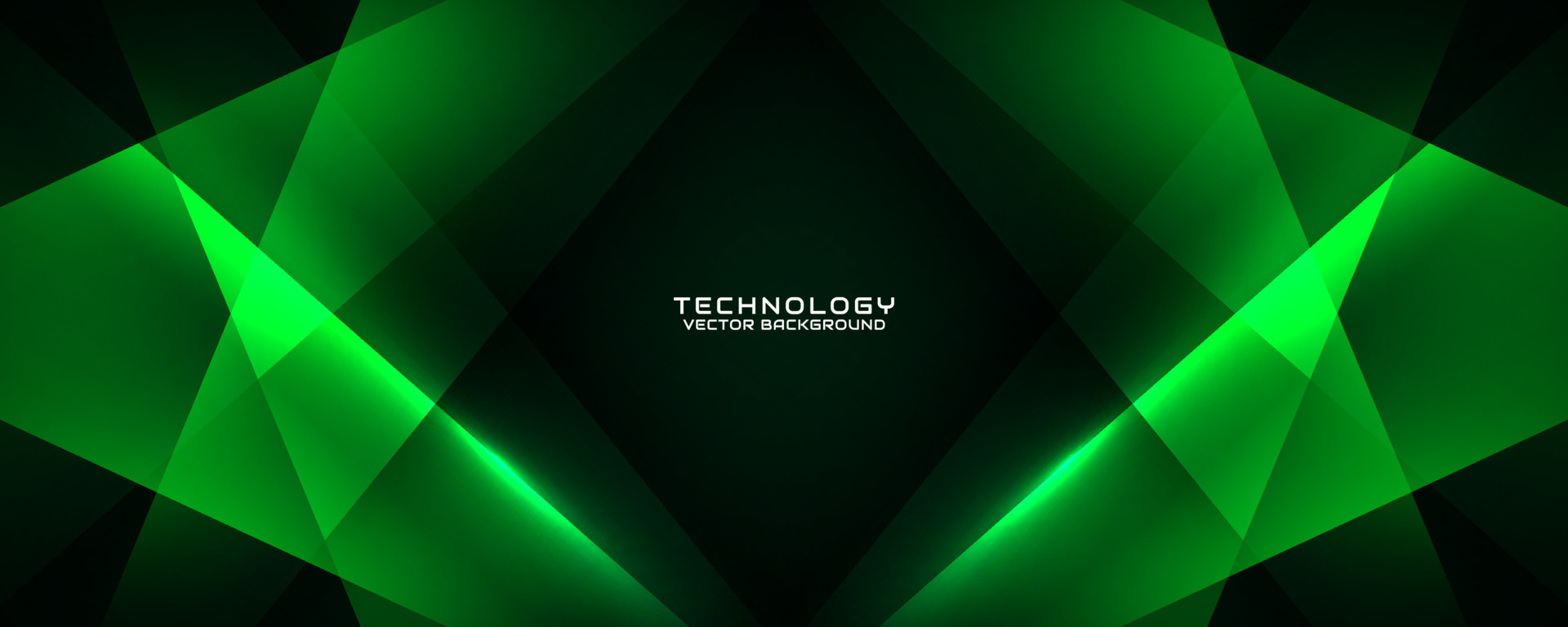 3d Green Techno Abstract Background Overlap Layer On Dark Space With Light Line Effect
